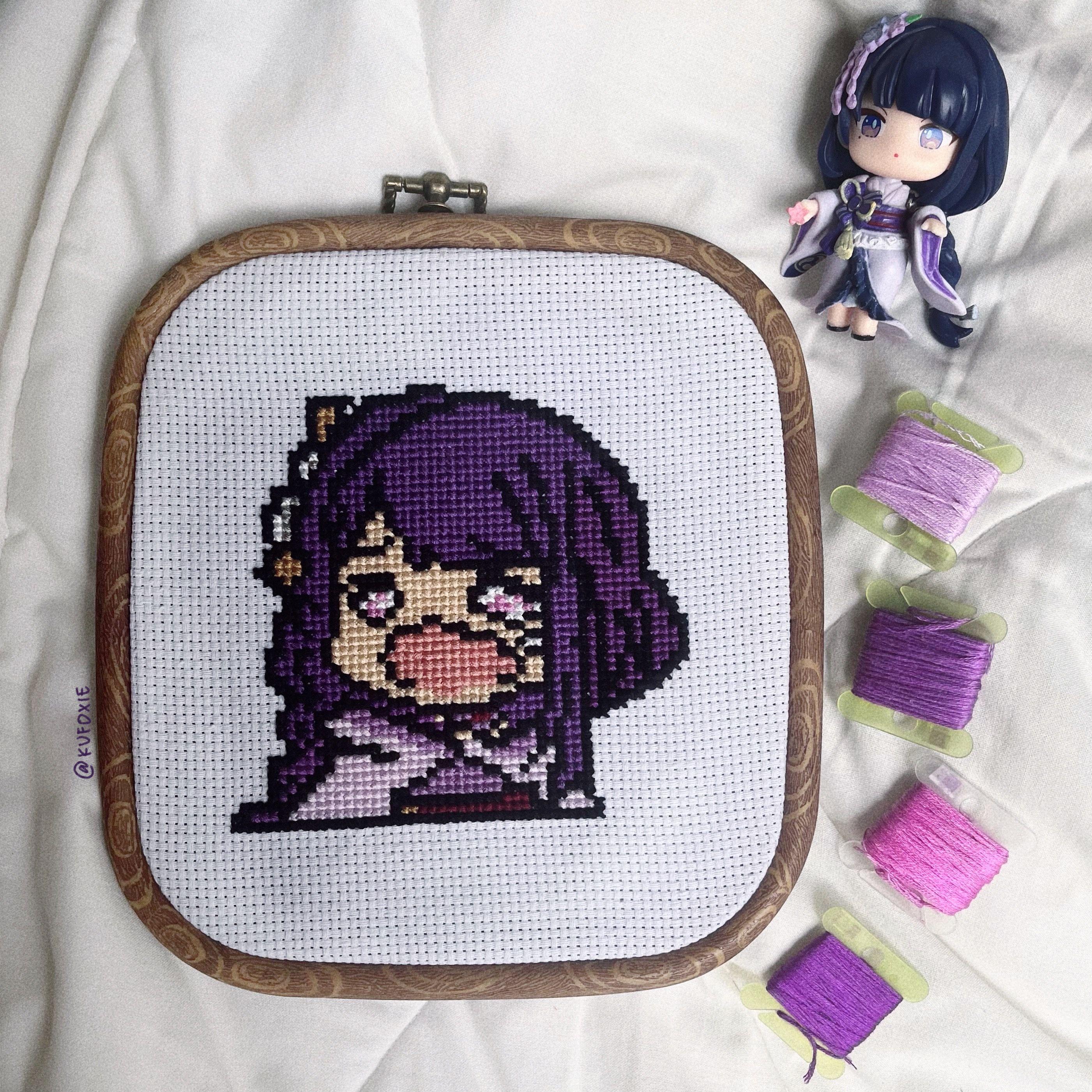 raiden shogun’s cross stitch 💜 Genshin Impact | HoYoLAB