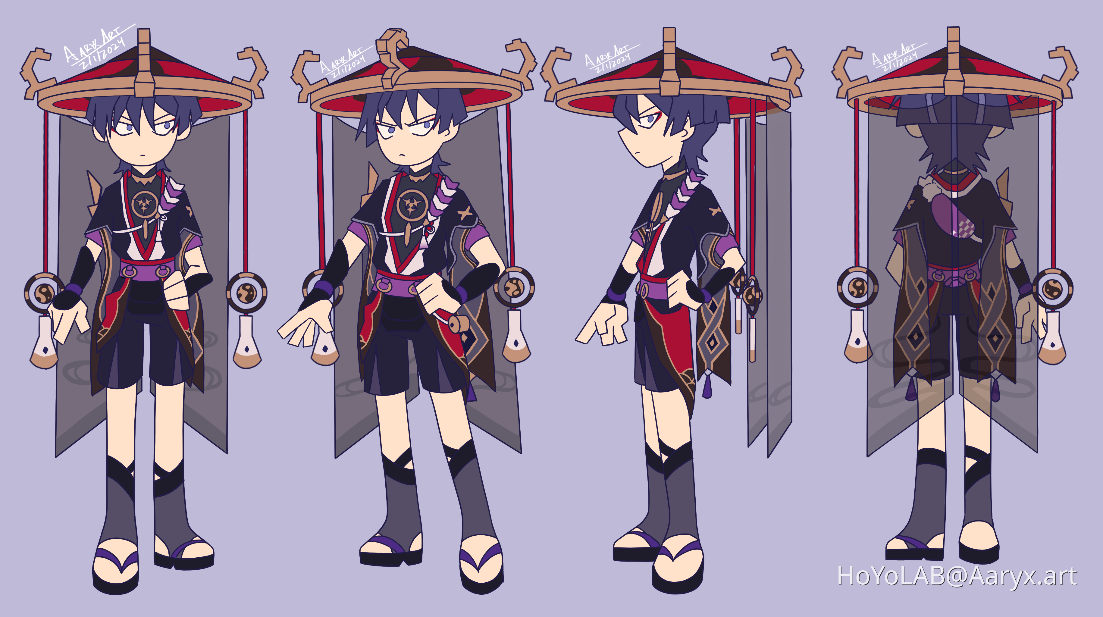 Cartoon Scara turn around Genshin Impact | HoYoLAB