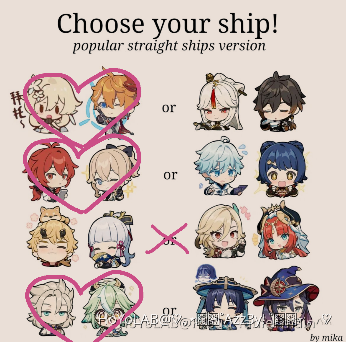 choosing my favorite ships :3 Genshin Impact | HoYoLAB