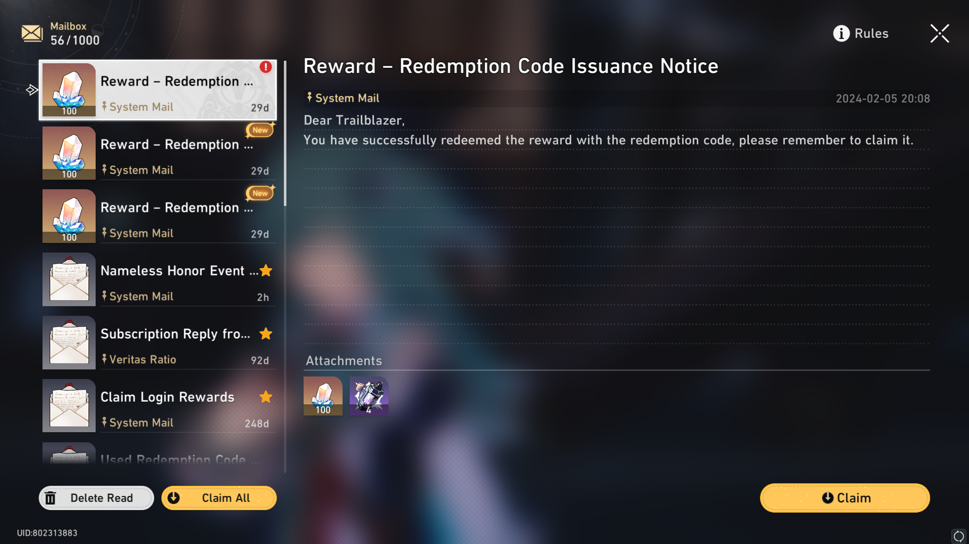 New HSR Code before 2.0 ( Stellar Jade x300 inside ) Honkai: Star Rail ...