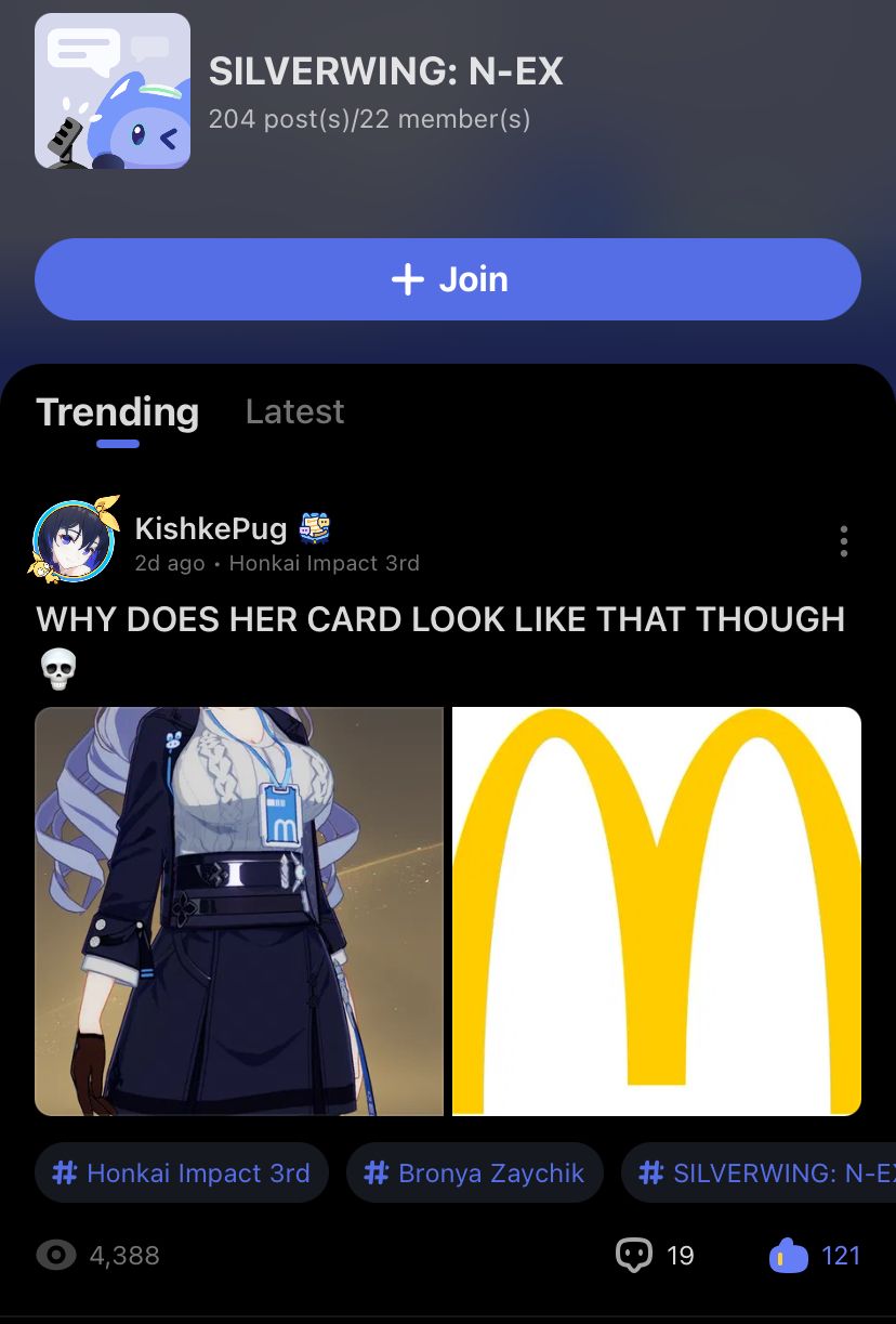 WE ARE FIRST ON TRENDING FOR SILVERWING: NEX? Honkai Impact 3rd | HoYoLAB