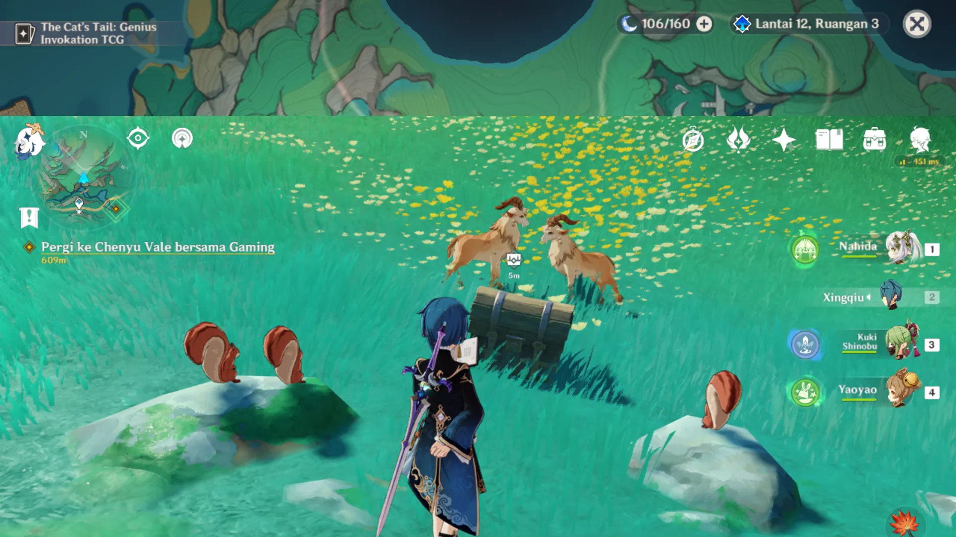 Get this hidden chest by attending two goats married Genshin Impact ...
