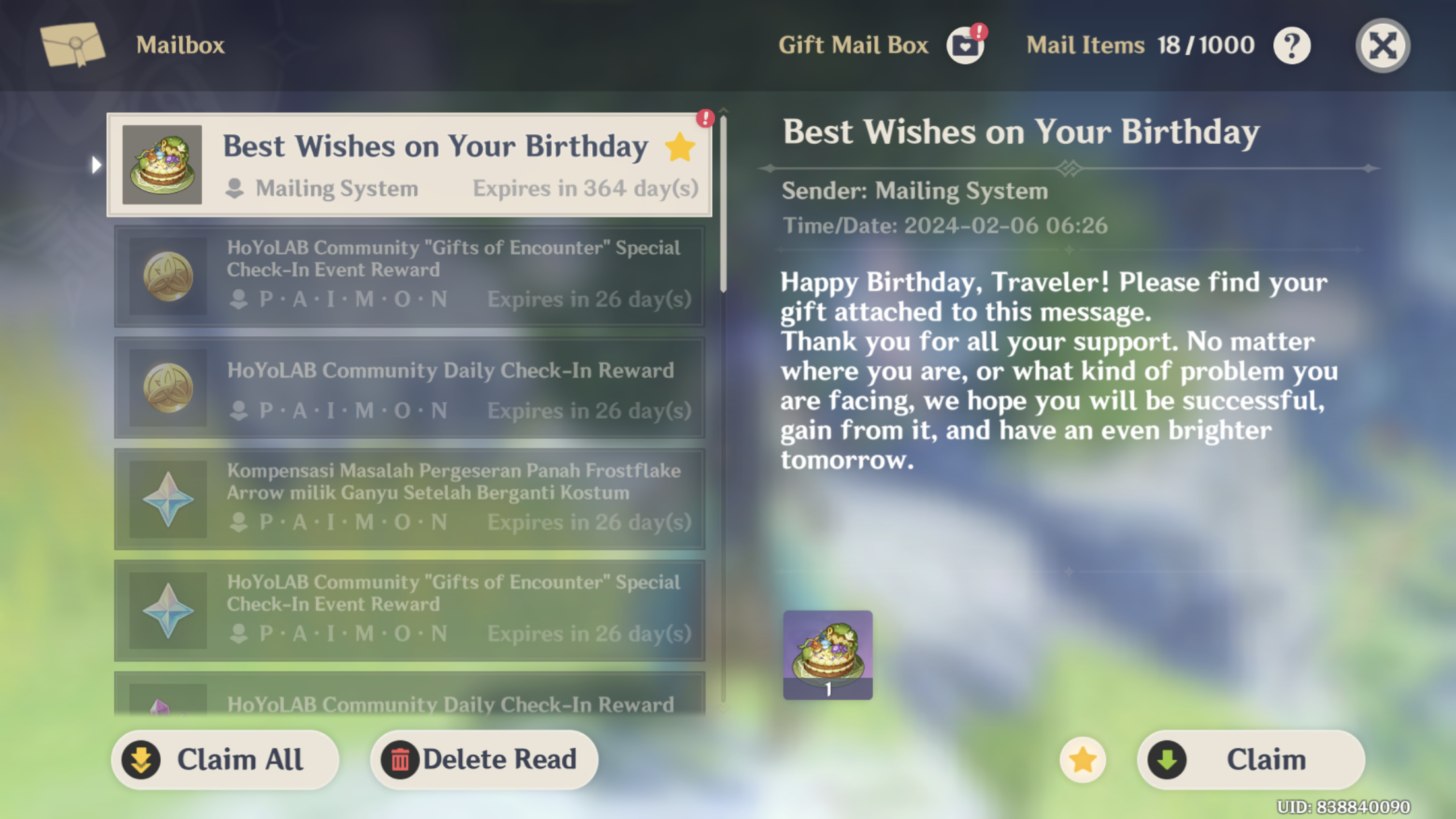 Happy Birthday ️ Genshin Impact | HoYoLAB