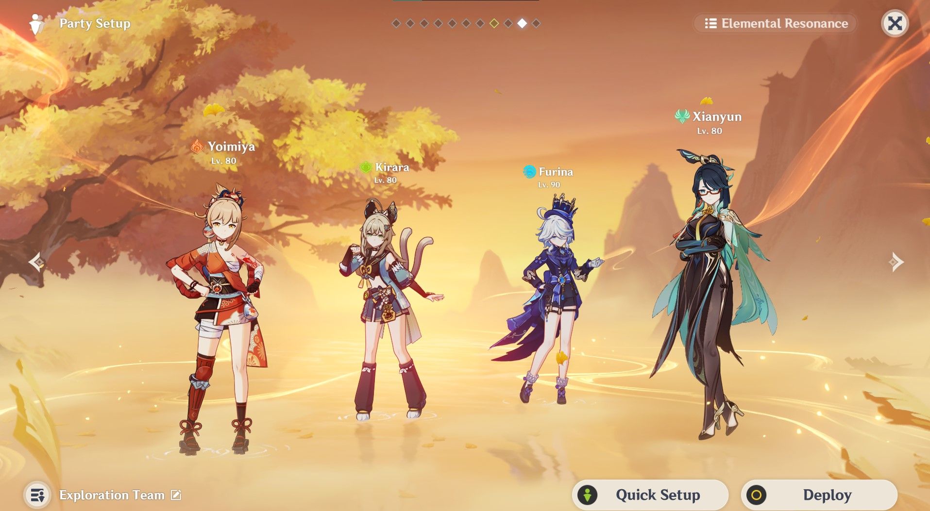 Xianyun party line up for exploration Genshin Impact | HoYoLAB