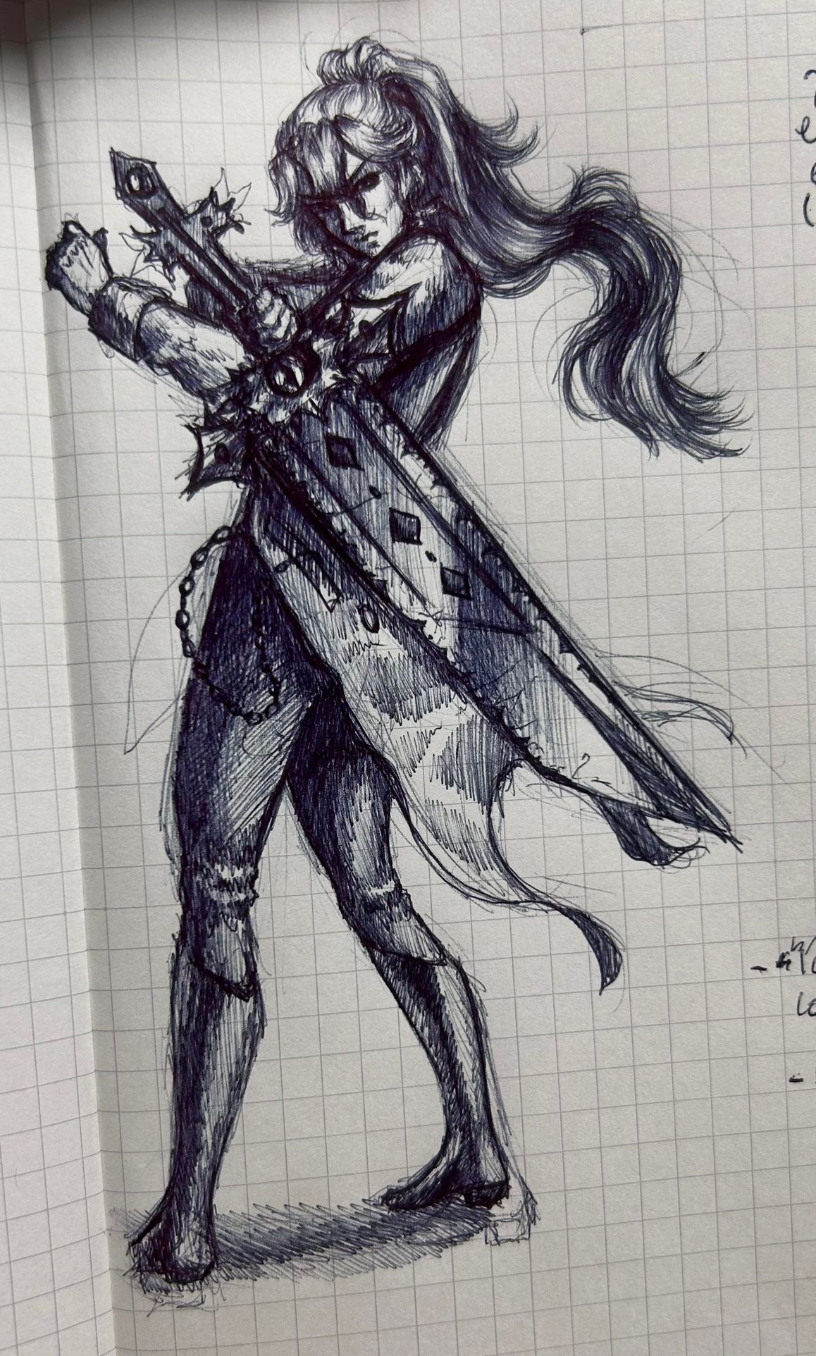 Diluc sketch I did during class Genshin Impact | HoYoLAB