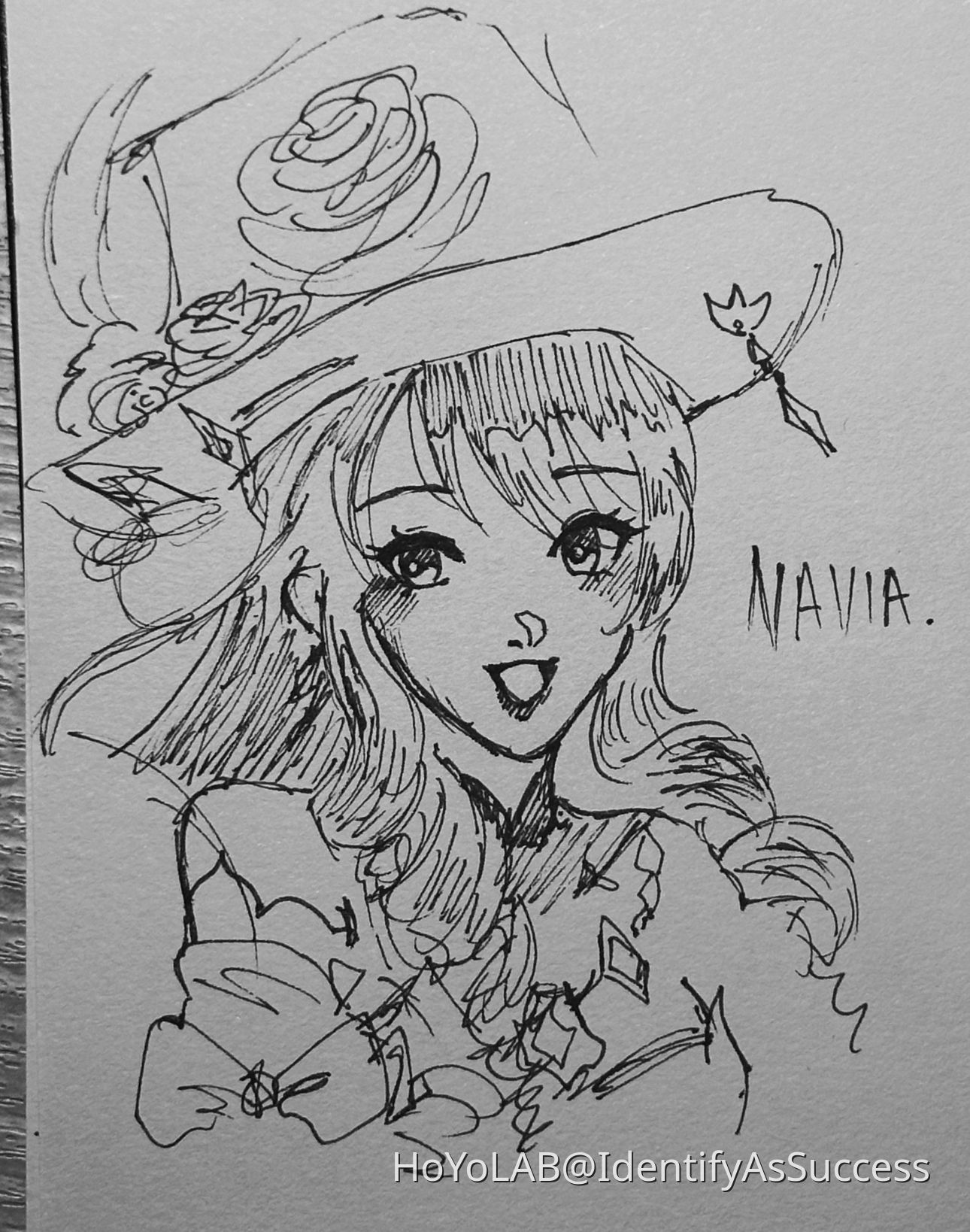 My attempt to draw Navia Genshin Impact | HoYoLAB