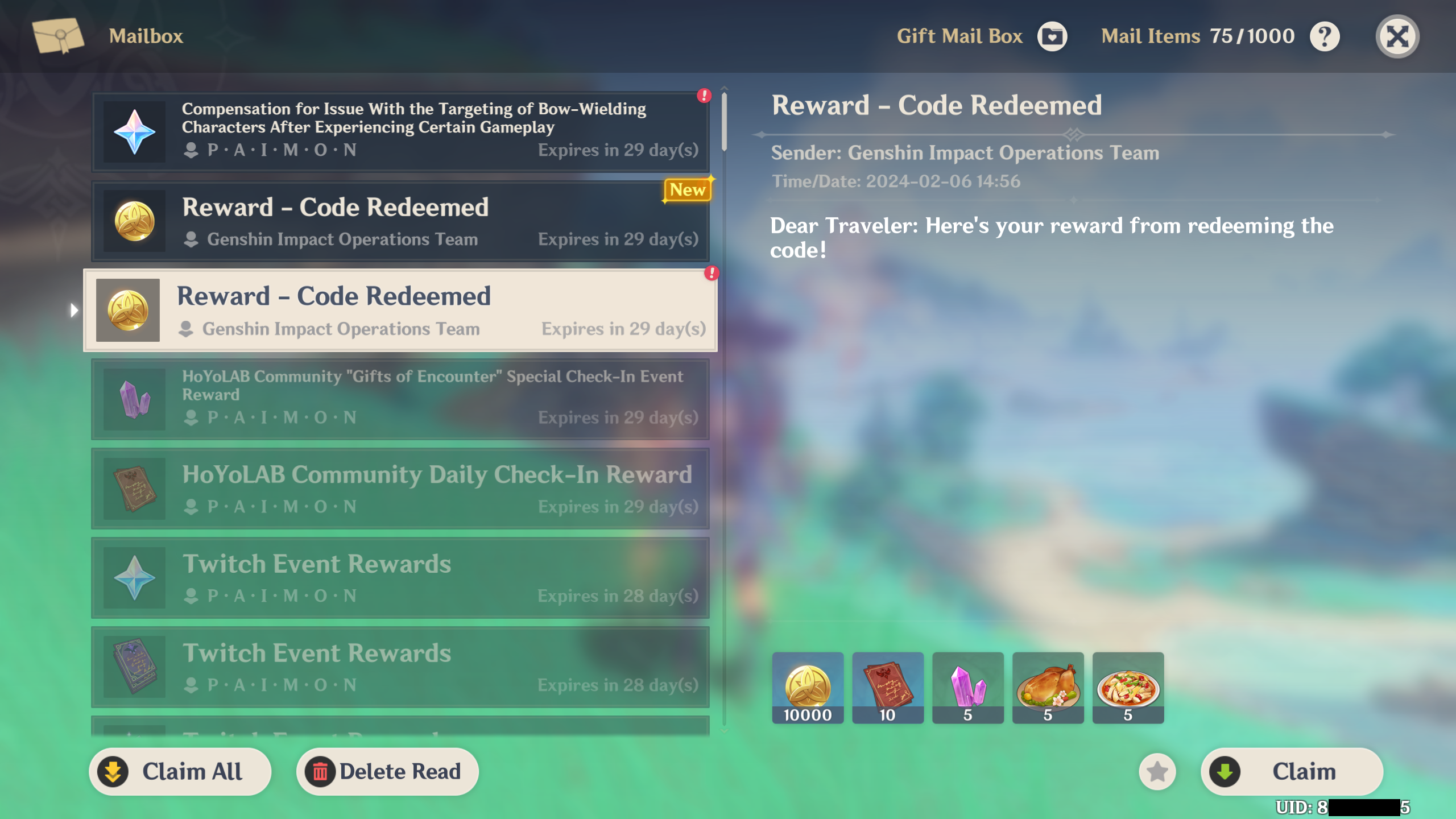 2 New Mora Codes (ᵉӼᵖⁱʳᵉᵈ) | 3-Feb-2024 Genshin Impact | HoYoLAB