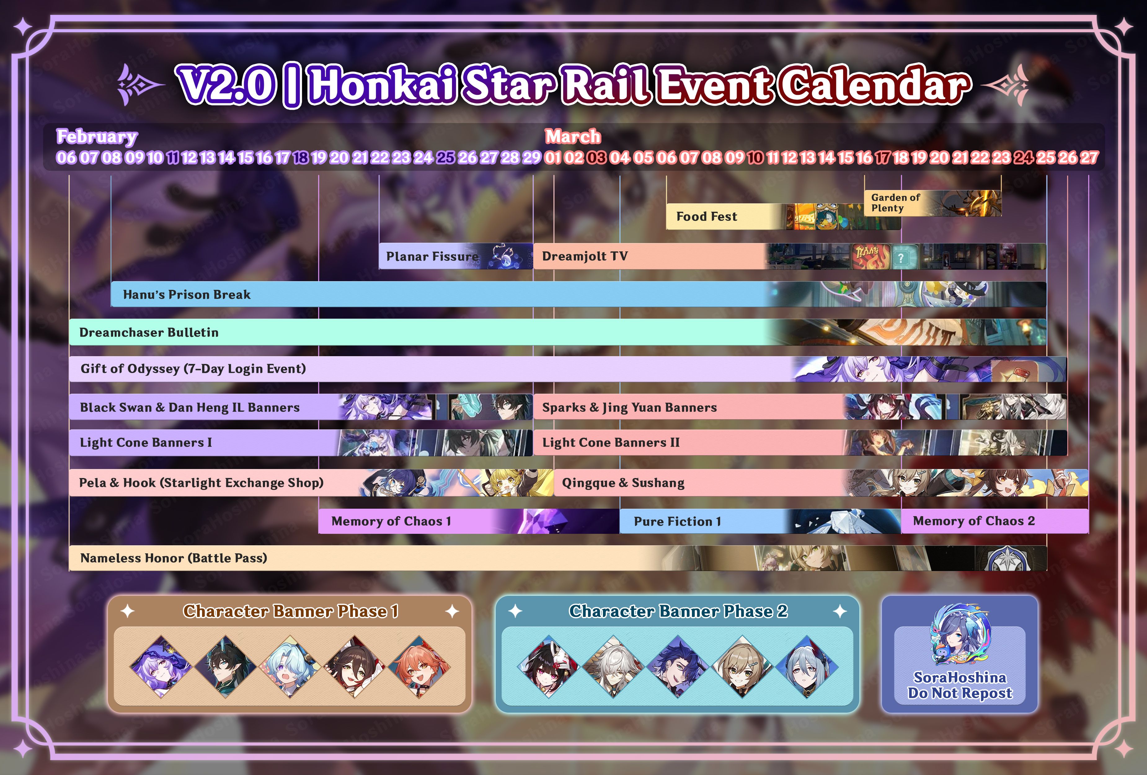 [Star Rail 2.0] Honkai Star Rail Version 2.0 Calendar || Welcome to the ...