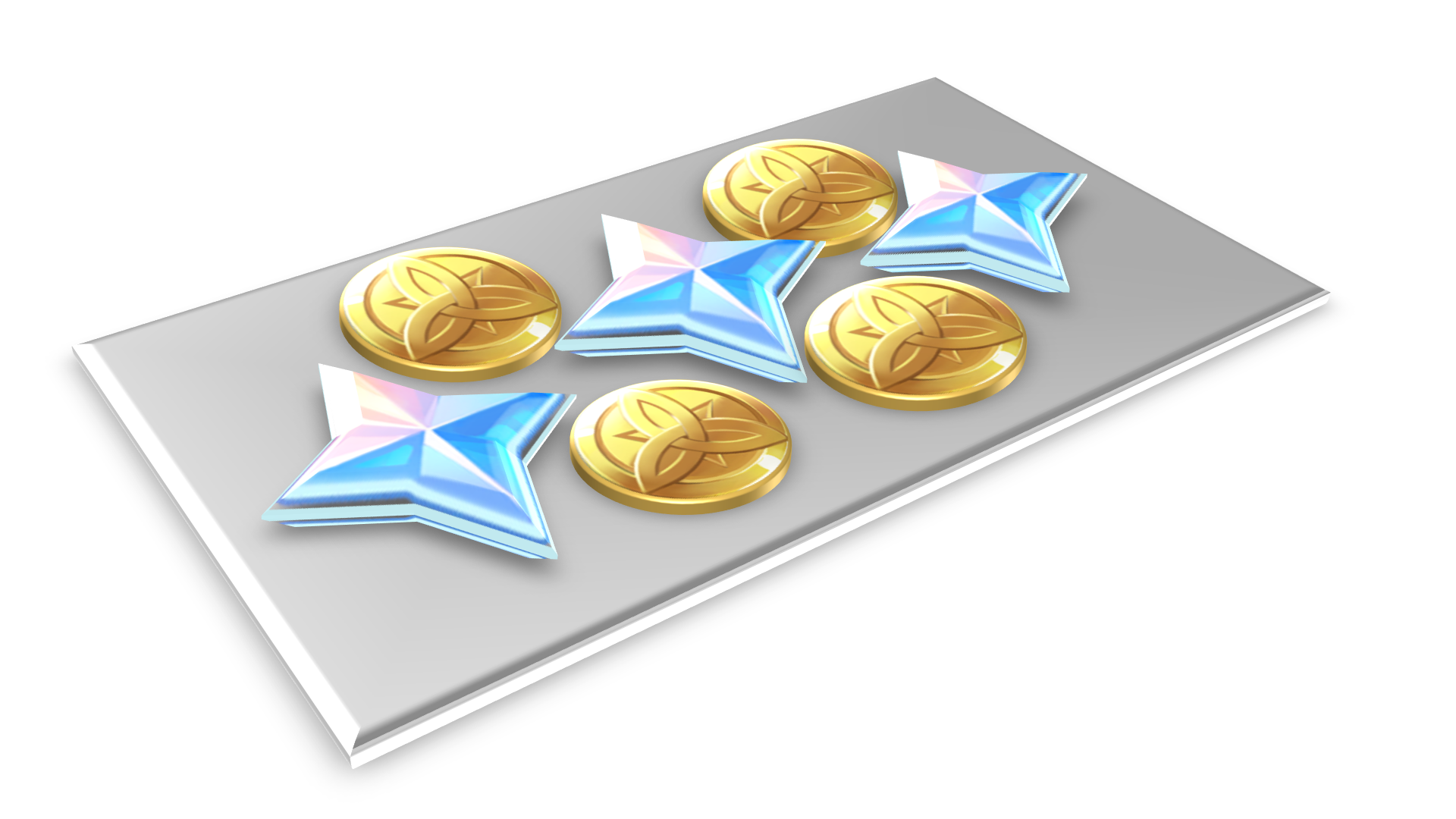 Primogem and Mora in 3D Genshin Impact | HoYoLAB