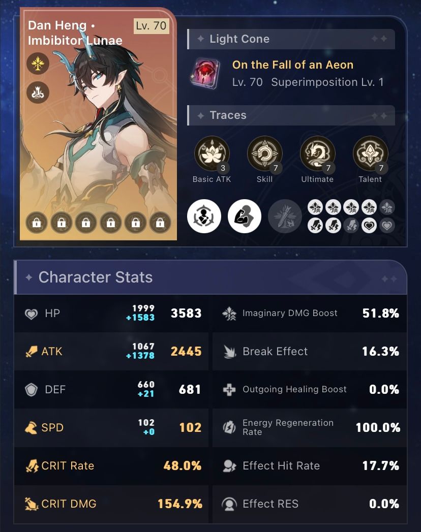 Dan Heng IL Build (WIP) Honkai: Star Rail | HoYoLAB