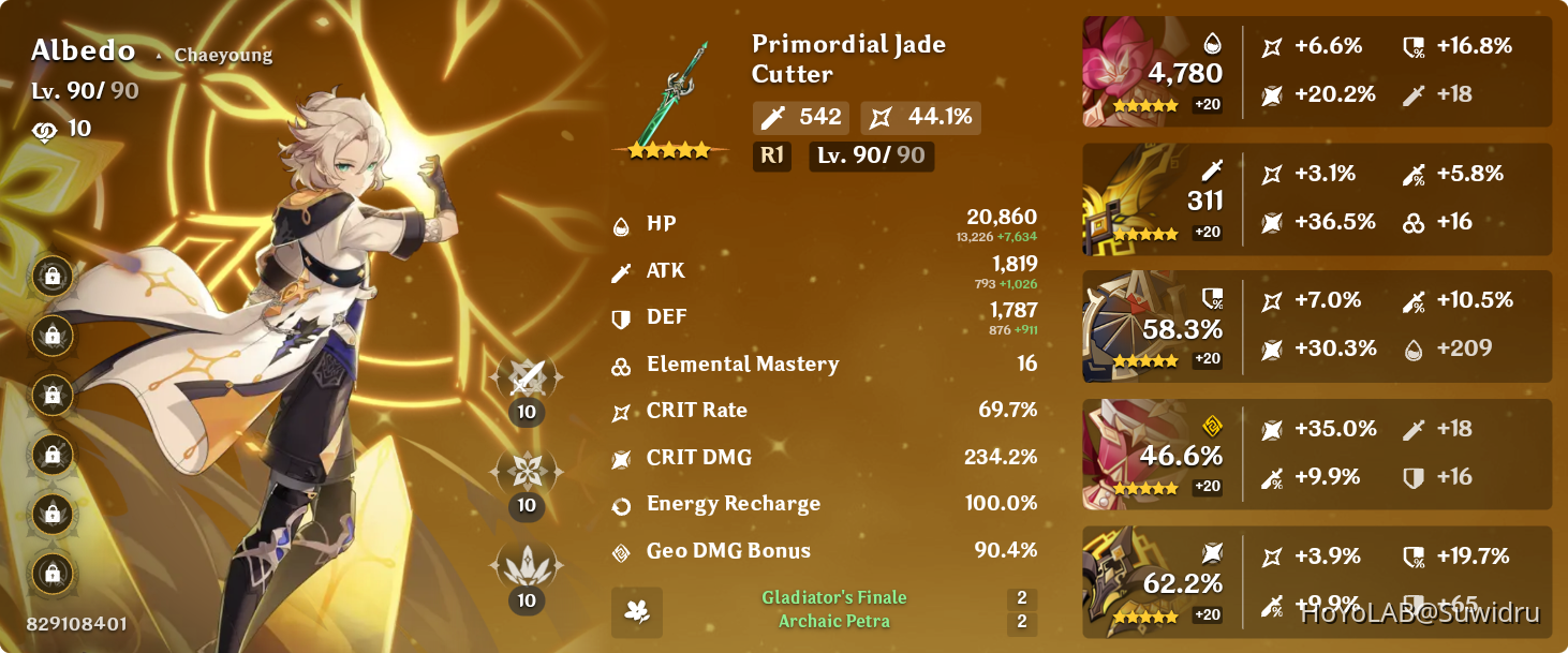 My Albedo Build Genshin Impact | HoYoLAB