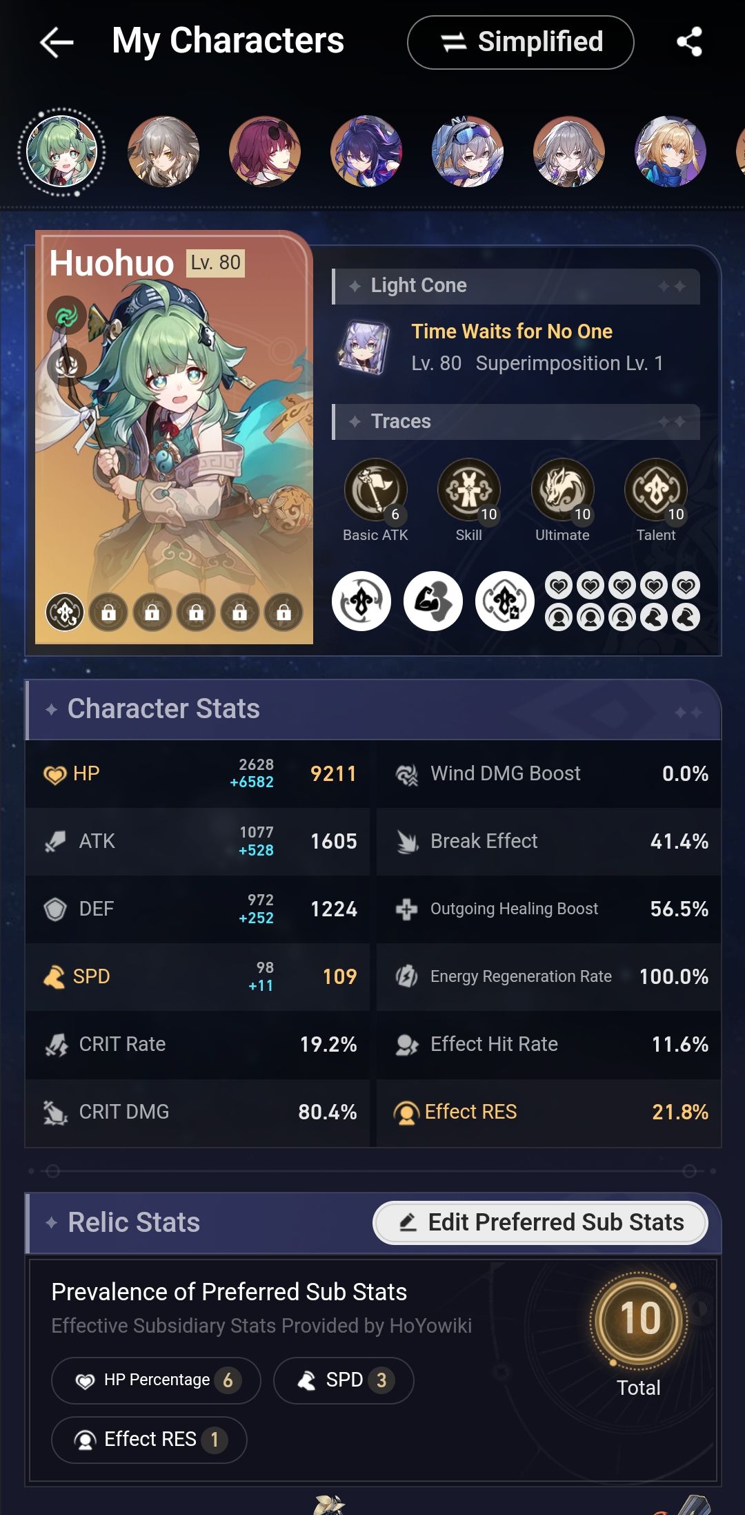 E1 Huo Huo Build 🦊👻 Honkai: Star Rail | HoYoLAB