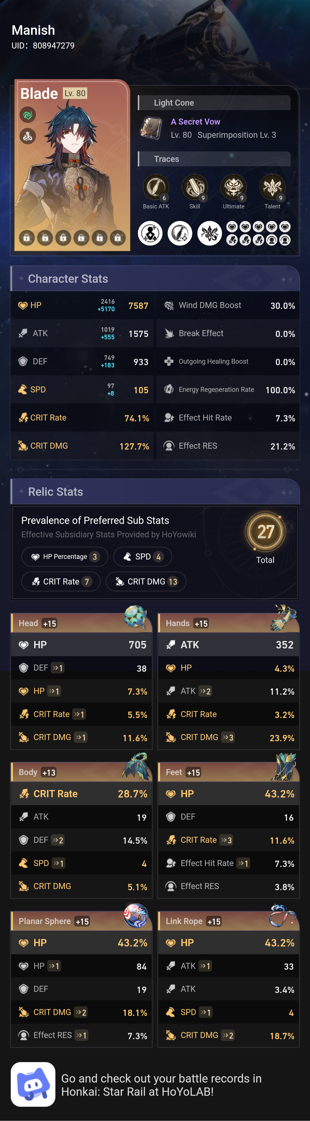 CharacterBuild Honkai: Star Rail | HoYoLAB