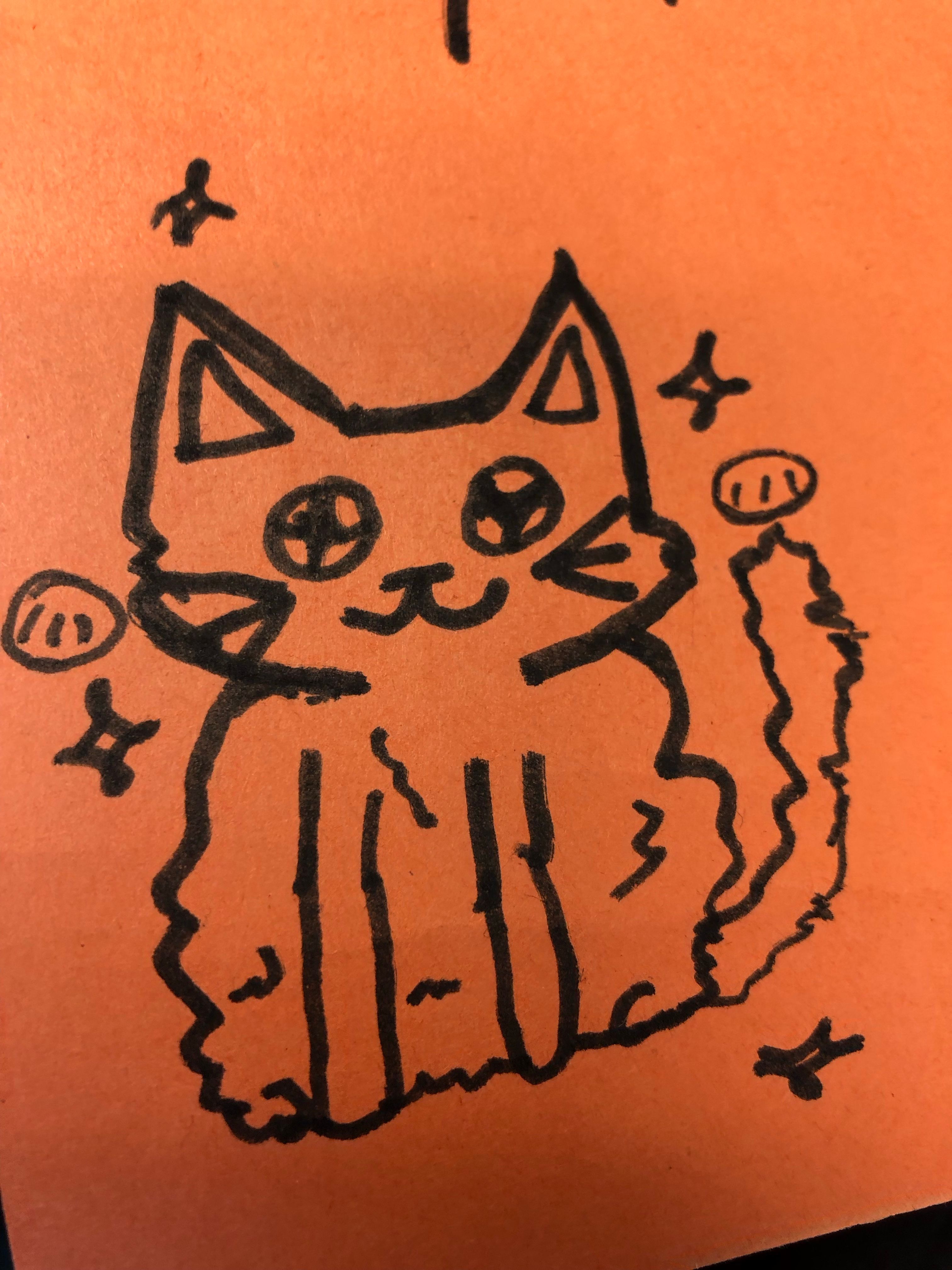 A random cat I drew ;-; | HoYoLAB