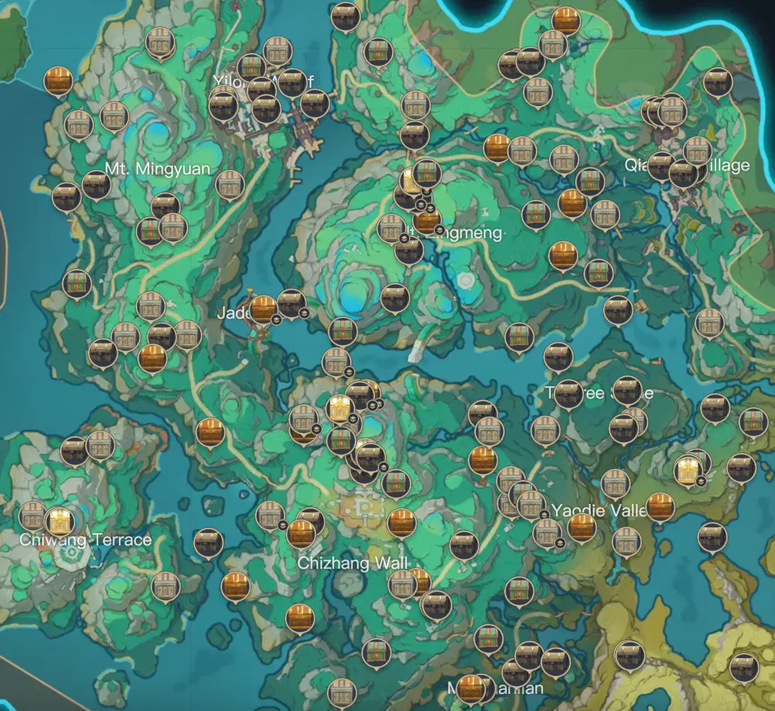 Liyue Chenyu Vale Chest Collection Guide Compilation Genshin Impact ...