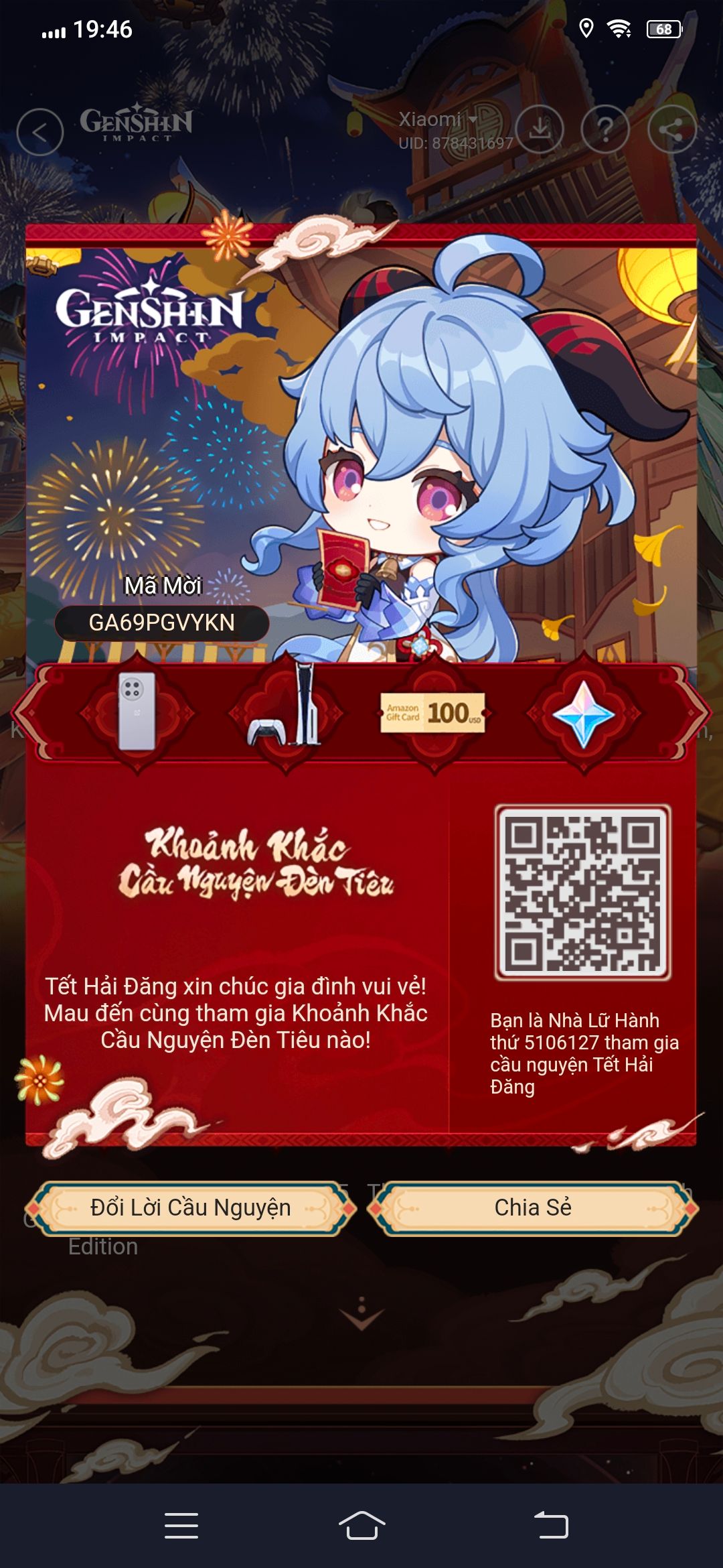 nhập code tôi GA69PGVYKN Genshin Impact | HoYoLAB