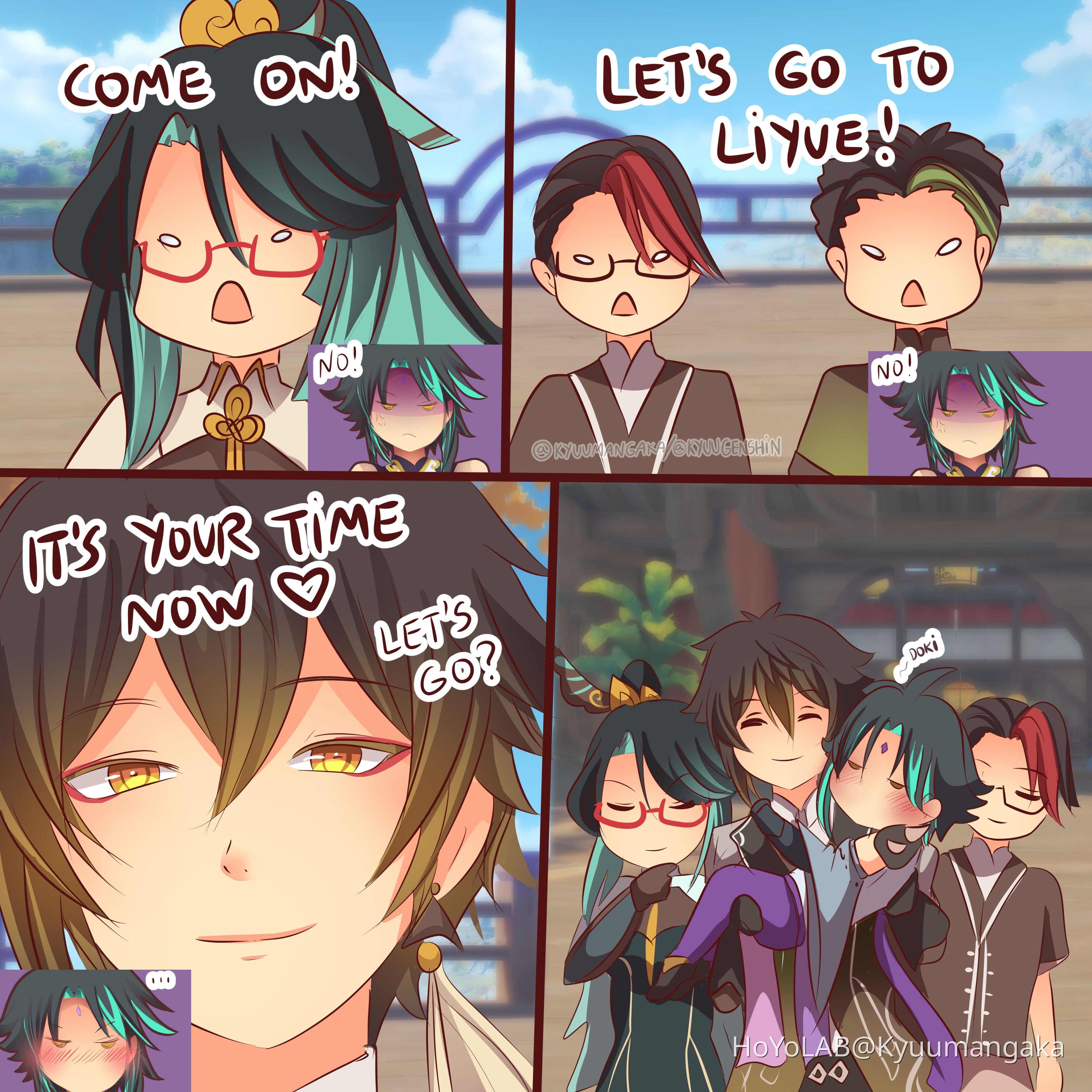 Taking Xiao to Liyue Port (comic strip) Genshin Impact | HoYoLAB