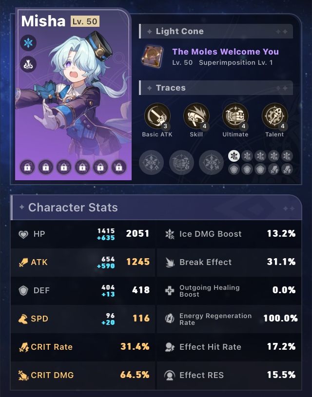 My current Misha build Honkai: Star Rail | HoYoLAB