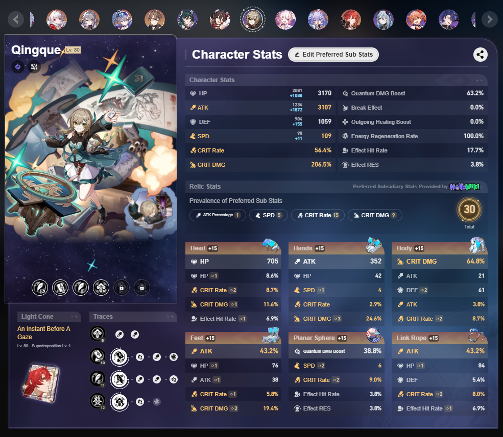 My Quantum builds Honkai: Star Rail | HoYoLAB