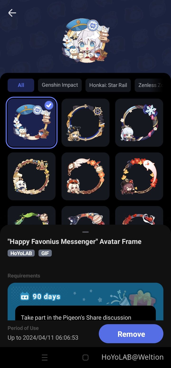 My favorite Avatar Frame ever. | HoYoLAB