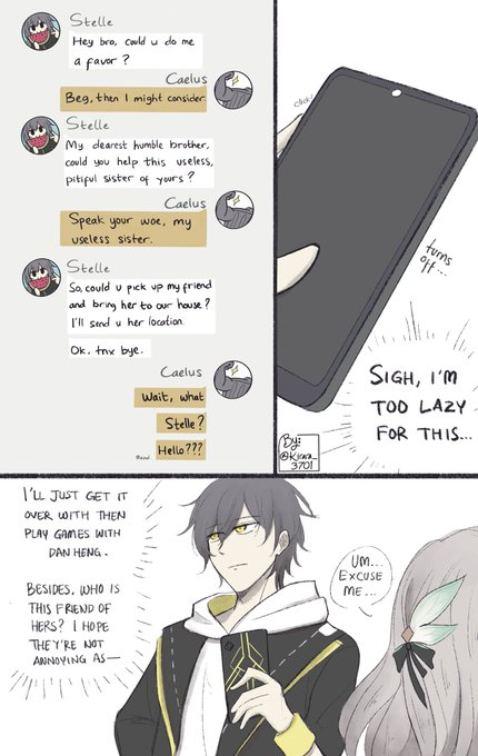 HSR college AU (1) I can’t stop thinking how cute Caelus x Firefly ...