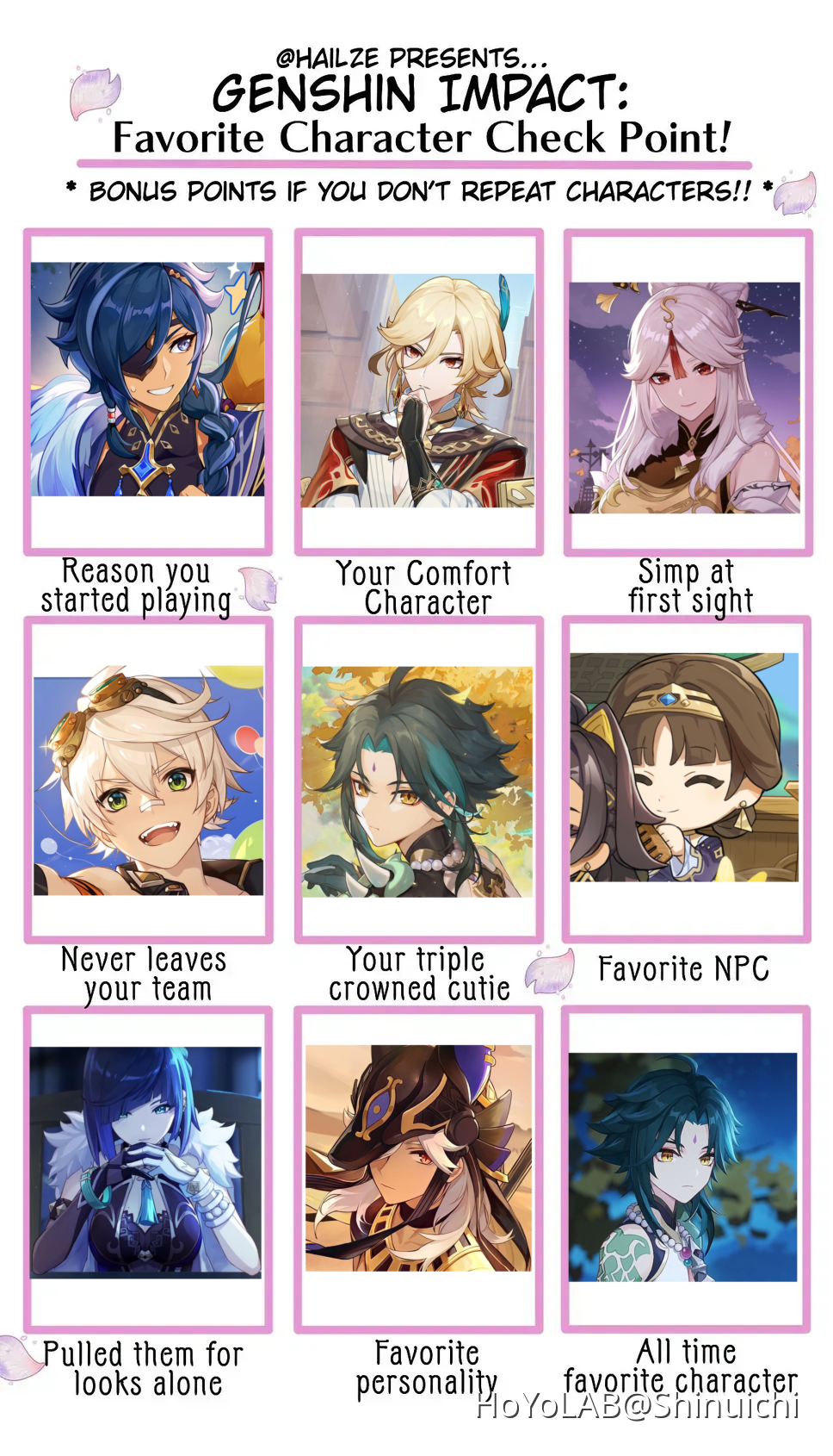 favourite character checkpoint‼️ Genshin Impact | HoYoLAB