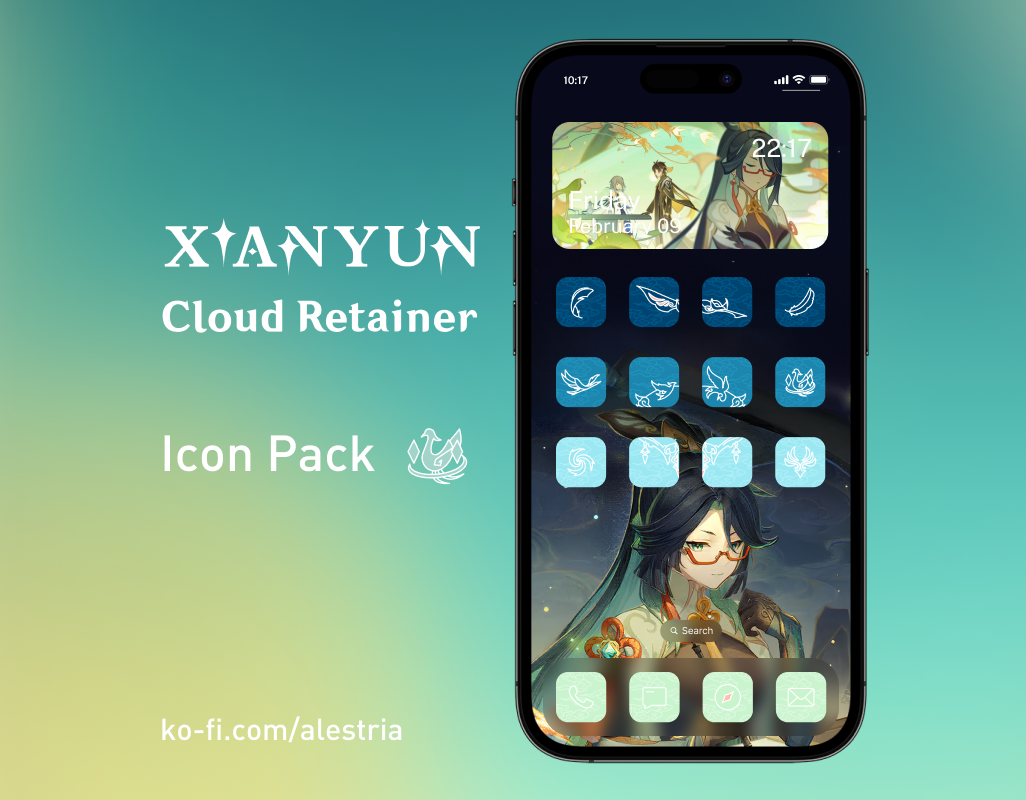 Embrace Xianyun’s serenity with my latest Custom App Icon Pack Genshin ...
