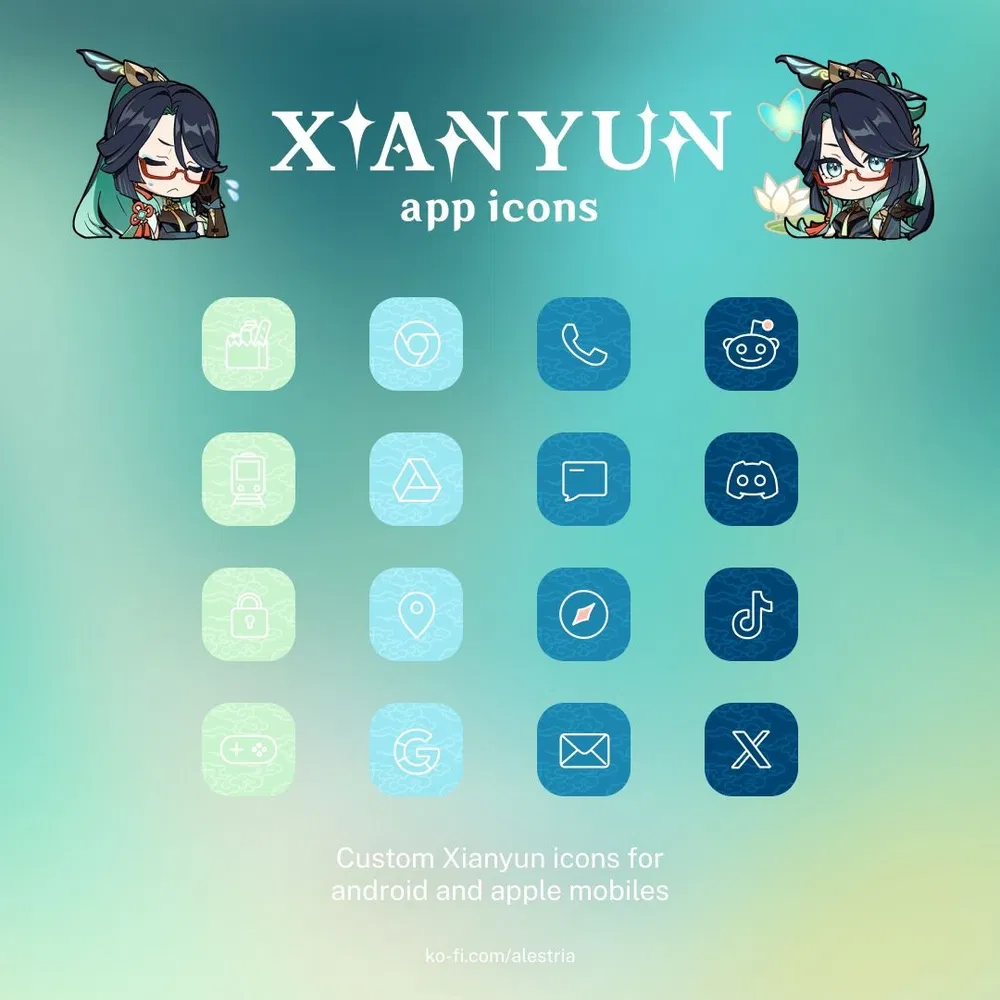🌸 Immerse yourself in the serene world of Xianyun with my custom icon ...