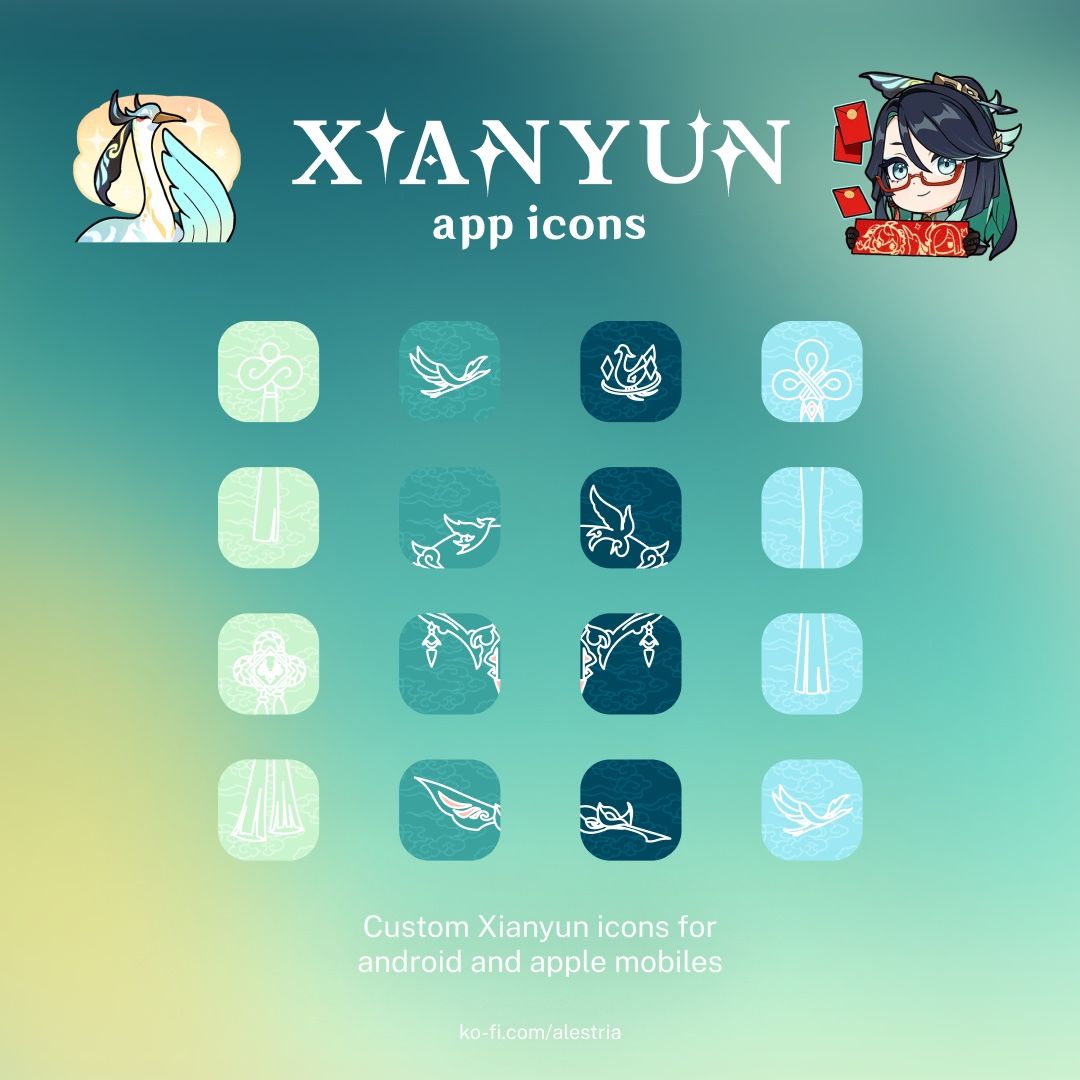 🌸 Immerse yourself in the serene world of Xianyun with my custom icon ...