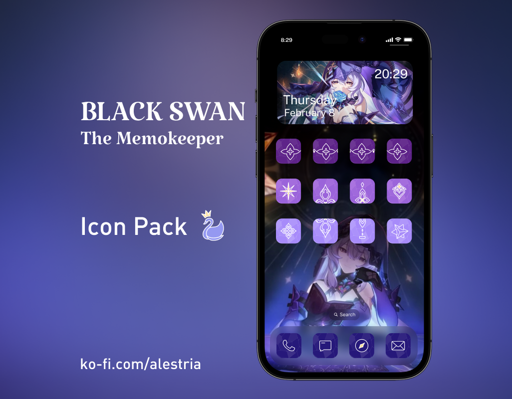 Black Swan Custom App Icon Pack Honkai: Star Rail | HoYoLAB