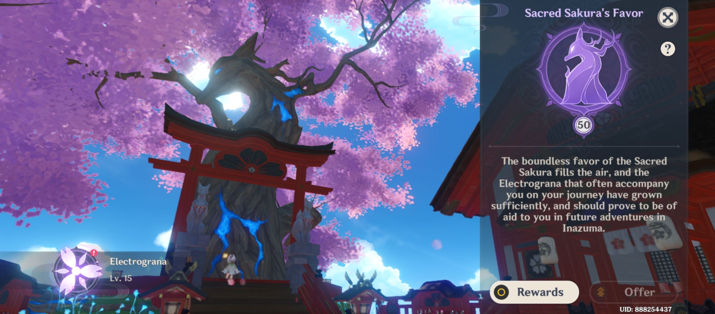 Sacred Sakura's Favor Maxed Level Tree of Dreams next after I finish my ...