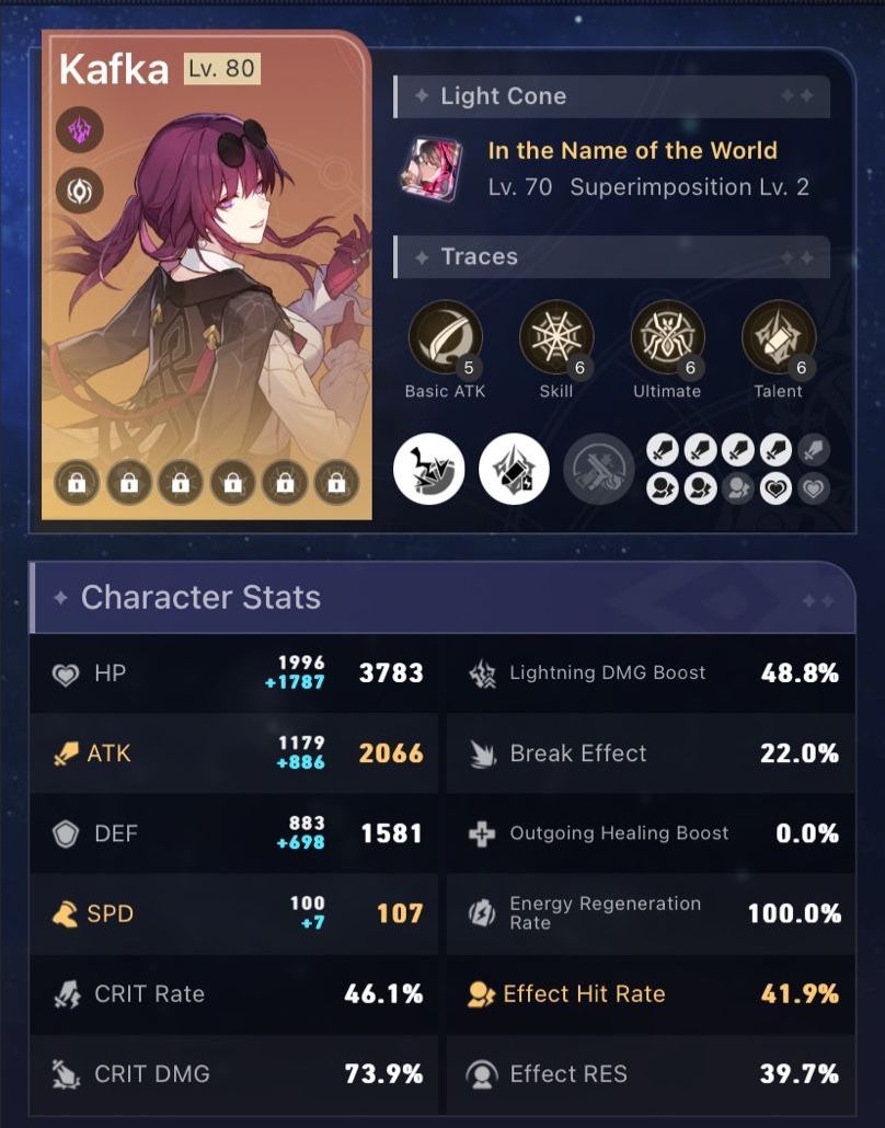 Rate my Kafka build! Honkai: Star Rail | HoYoLAB