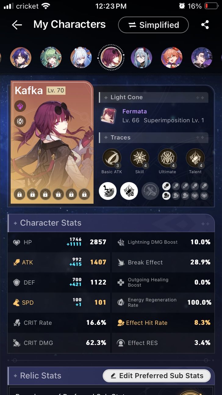 Kafka build Honkai: Star Rail | HoYoLAB