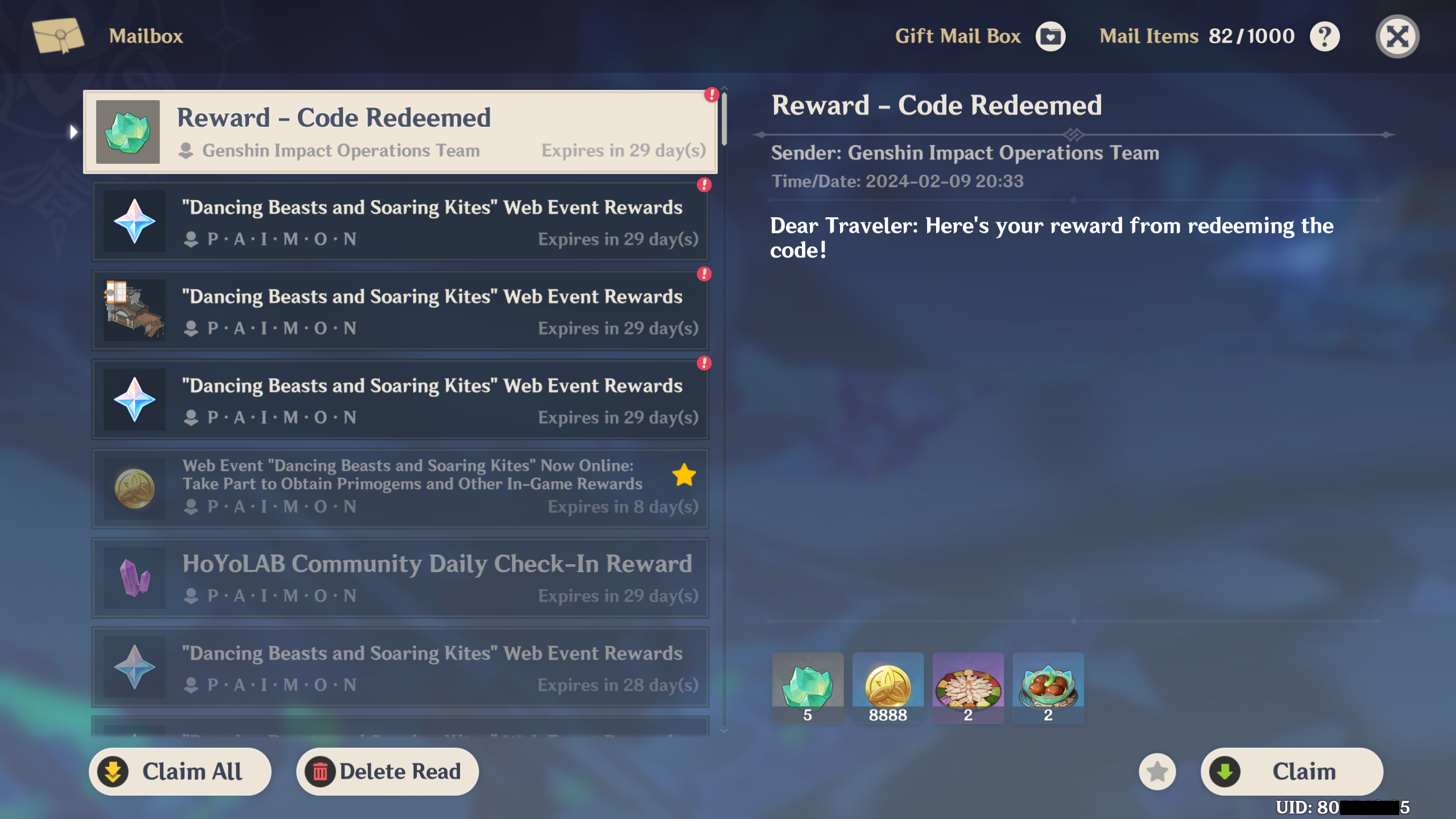 Another Mora Code | 9-Feb-2024 | ᵉӼᵖⁱʳᵉᵈ Genshin Impact | HoYoLAB