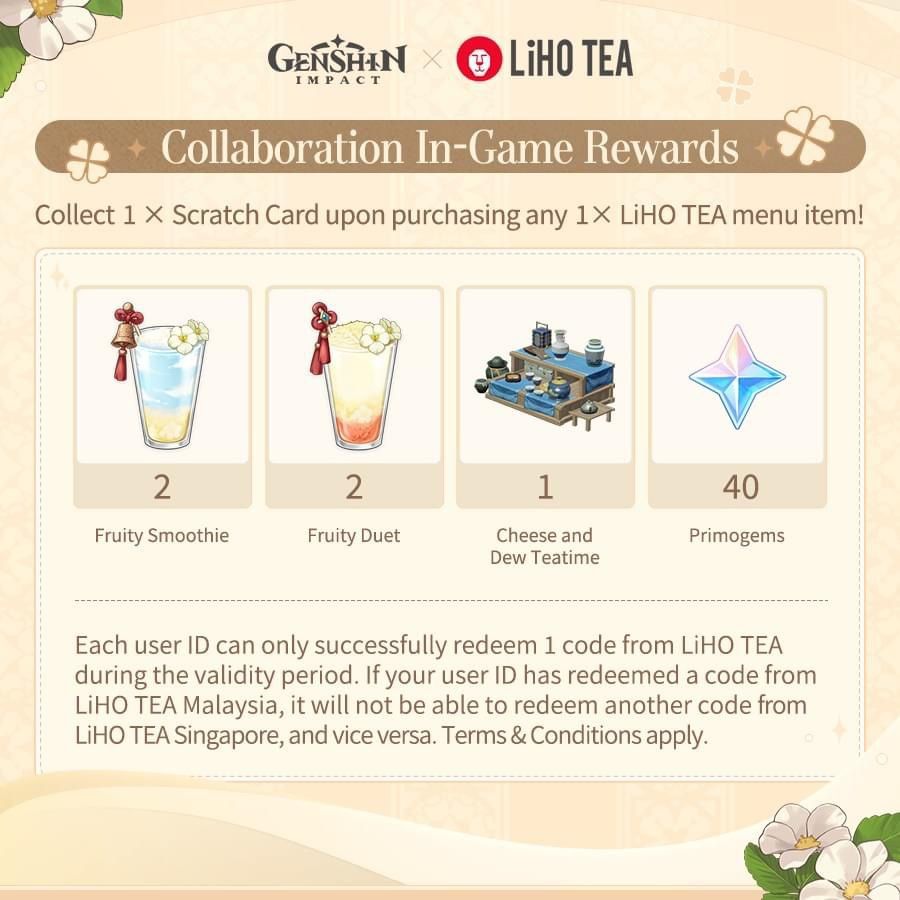 🧋 [CLOSED] Redeem Code Giveaway (Tea-Lightful Encounter) Genshin Impact ...