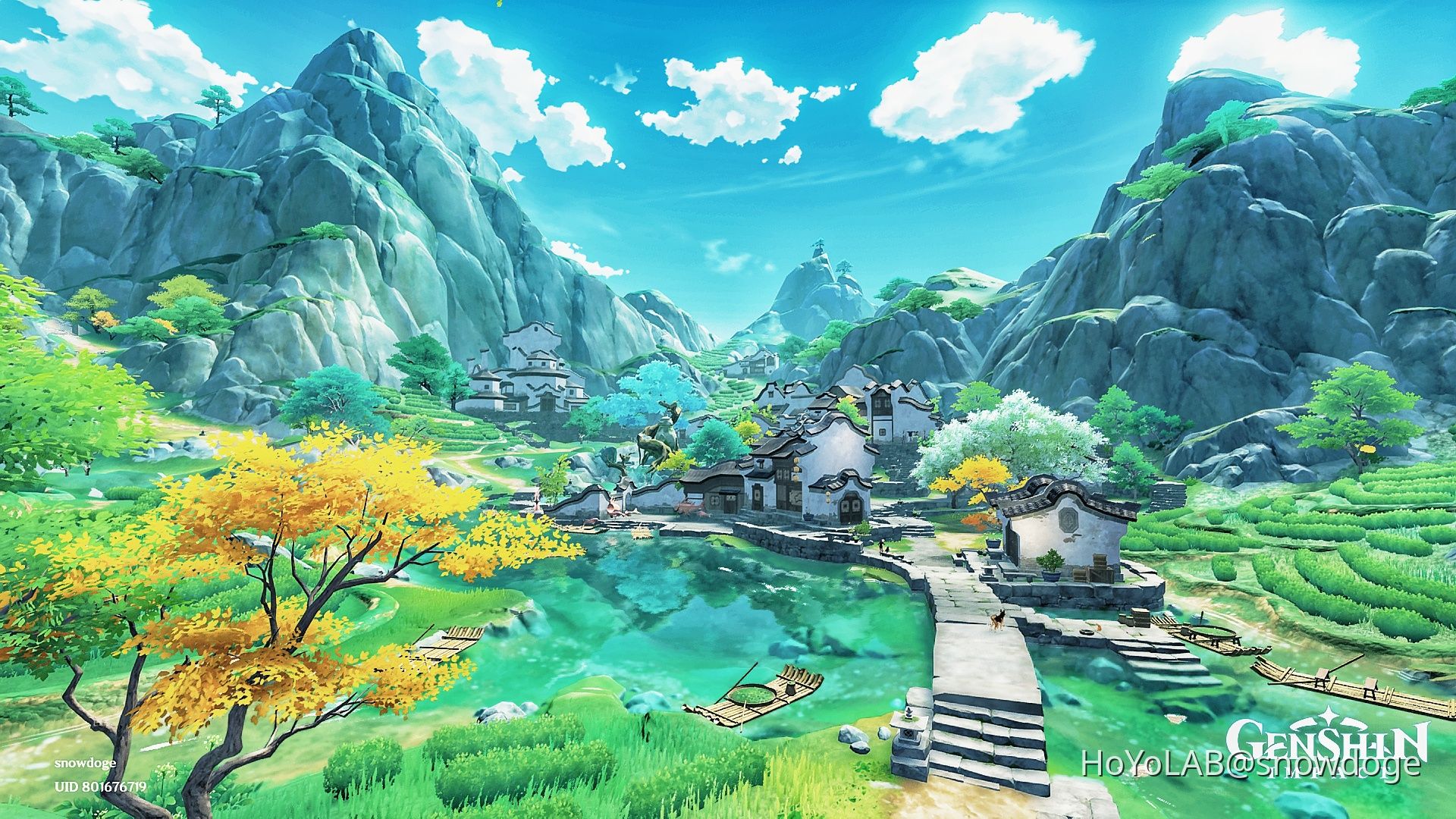 Genshin Scenery #6: Just admiring the serenity of Qiaoying Village ...