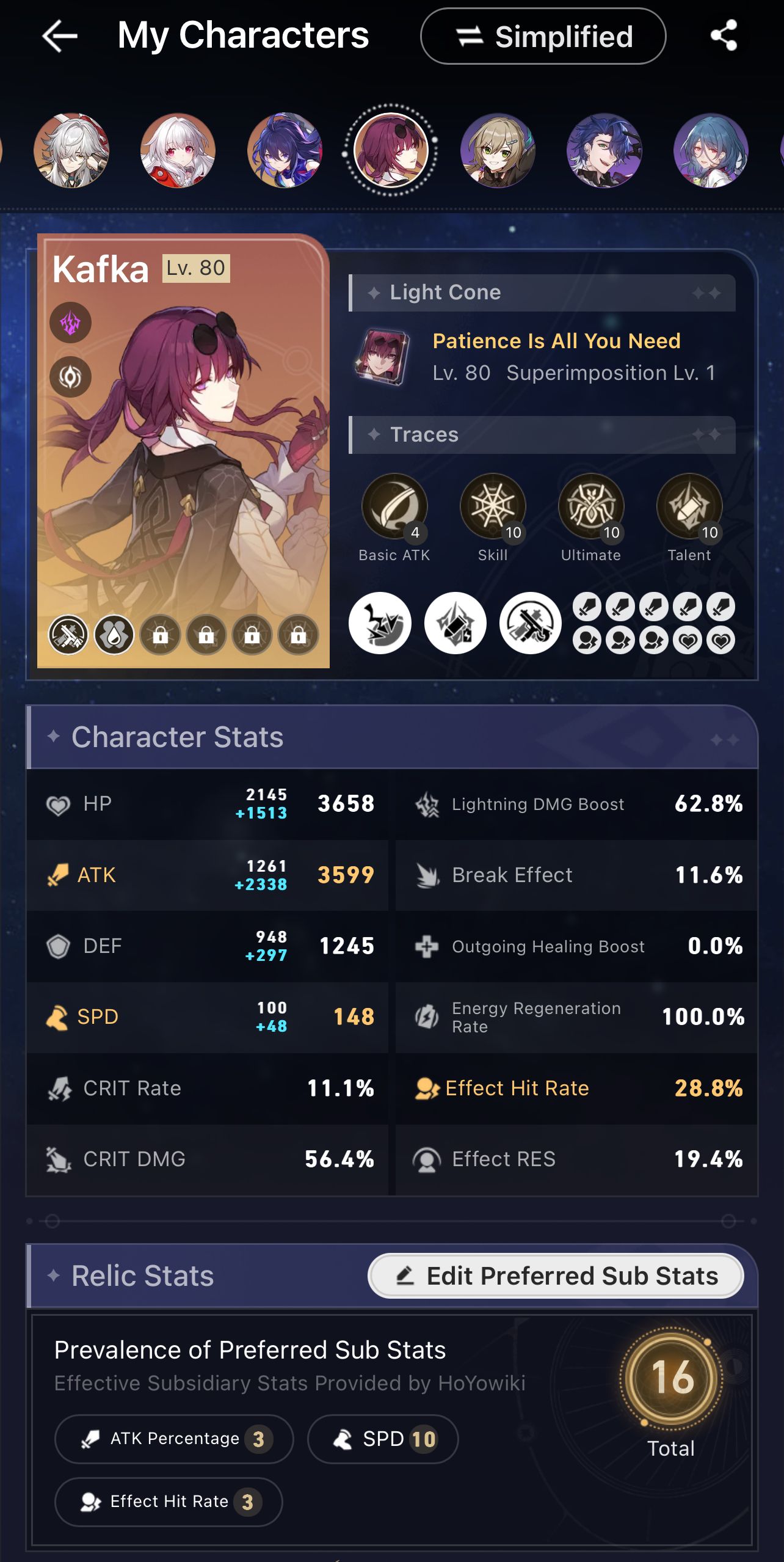 Kafka build Honkai: Star Rail | HoYoLAB