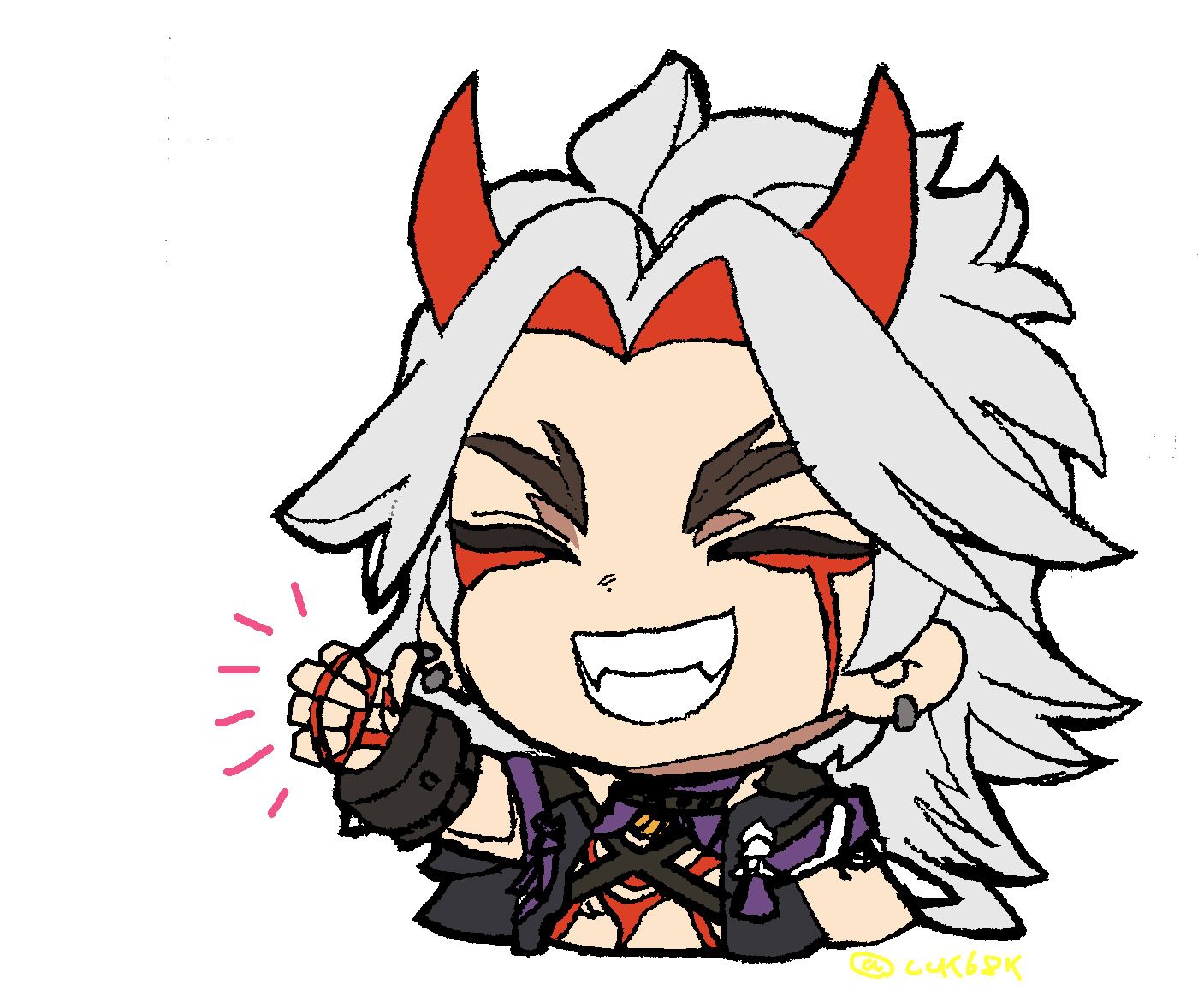 Sketched Itto, Thumbs up Genshin Impact | HoYoLAB