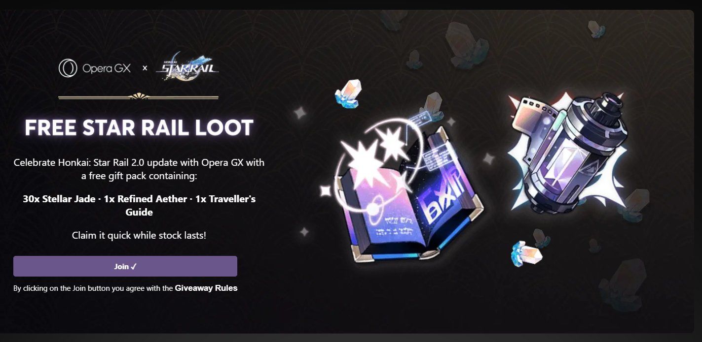Opera GX + HSR free giveaway Honkai: Star Rail | HoYoLAB