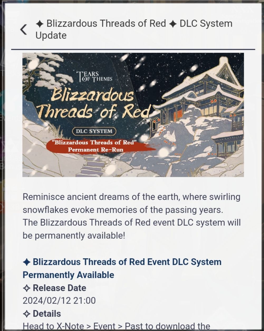 blizzardous threads of red dlc? oo Tears of Themis | HoYoLAB