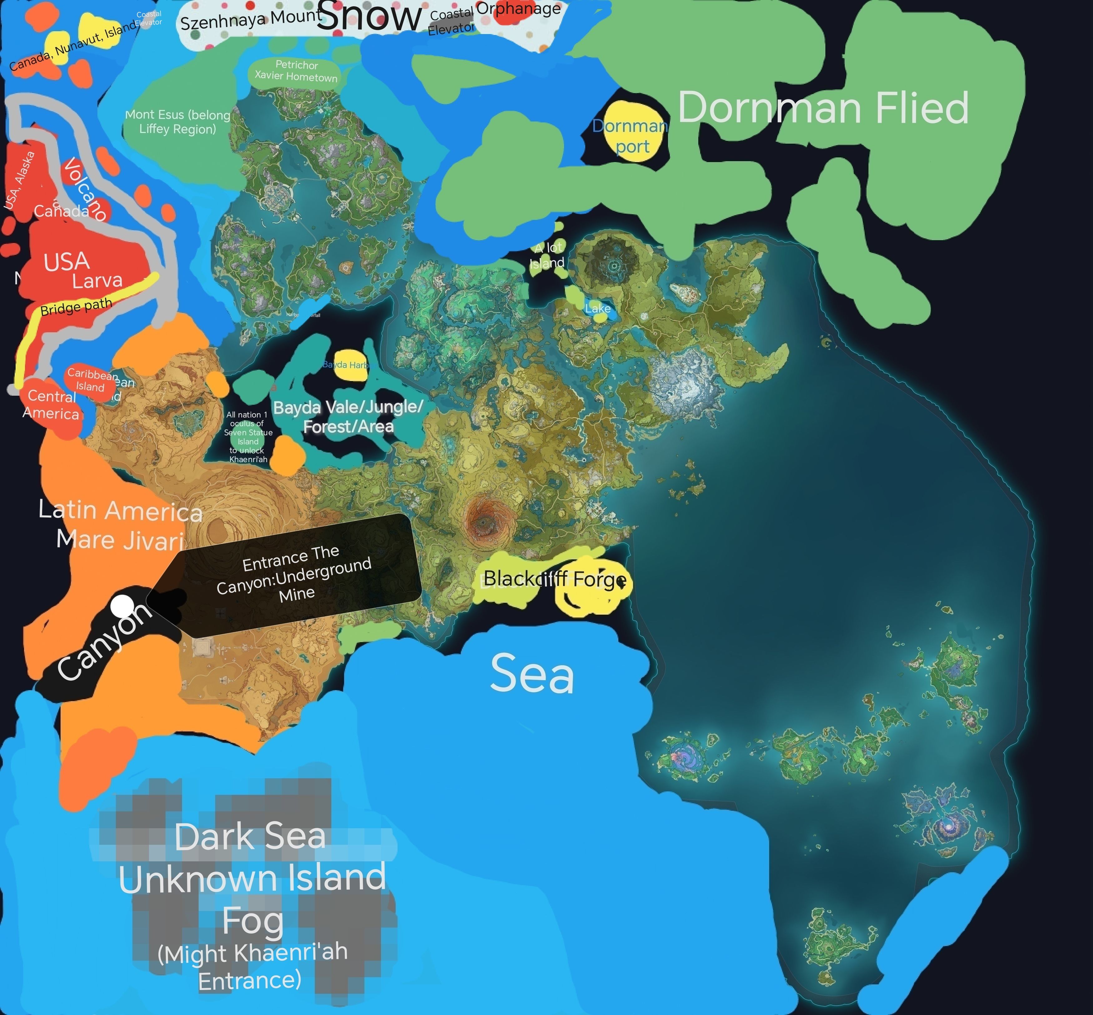 My fanmade Genshin Teyvat map @GemWorld (formerly known as Gemshining ...