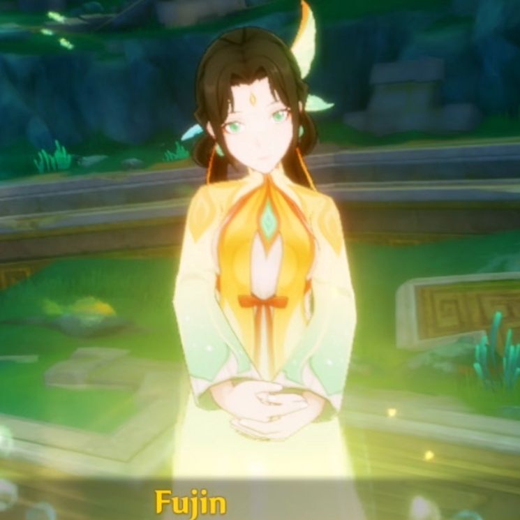 Fujin- Carp Adeptus she's so pretty and also cute when she does this ...