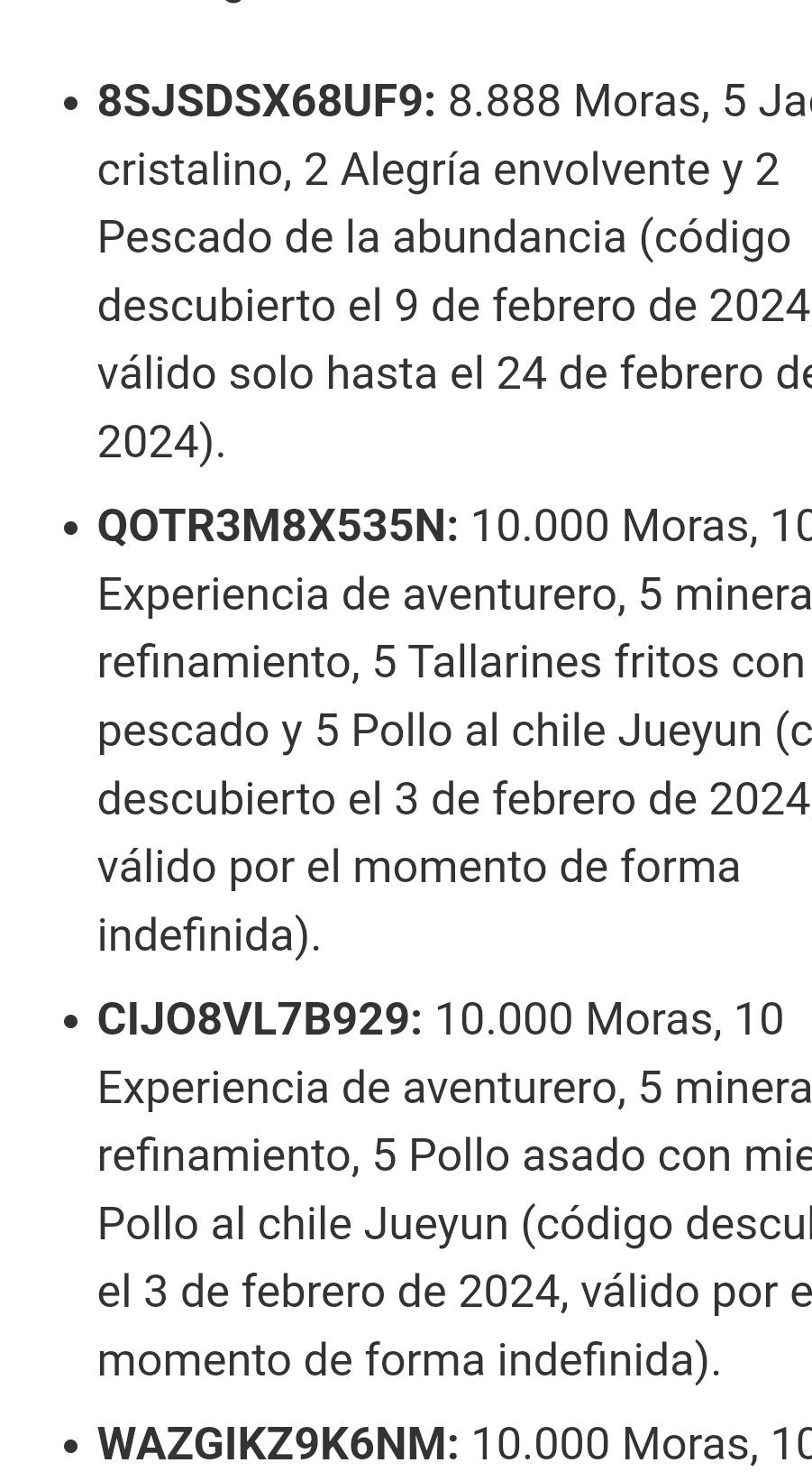 codigos Genshin Impact | HoYoLAB