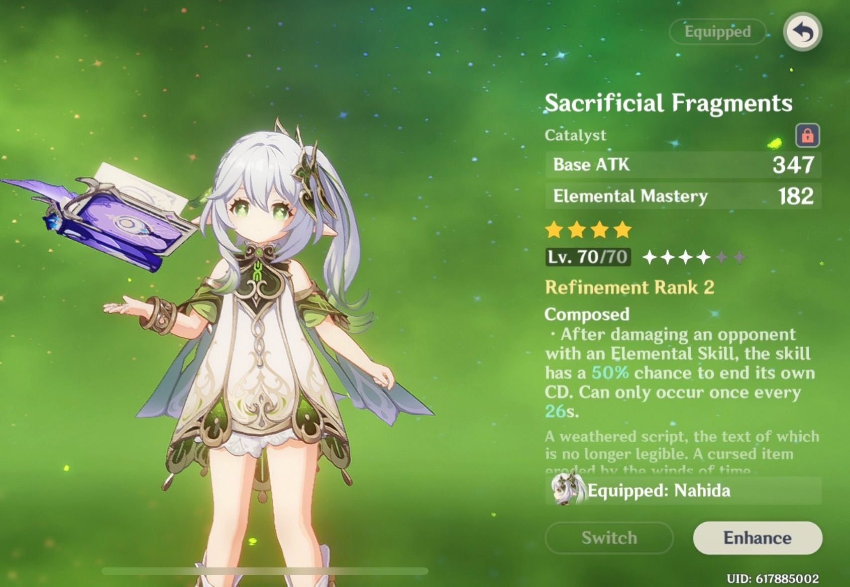 I got nahida and dont know which weapon to put on her Genshin Impact ...