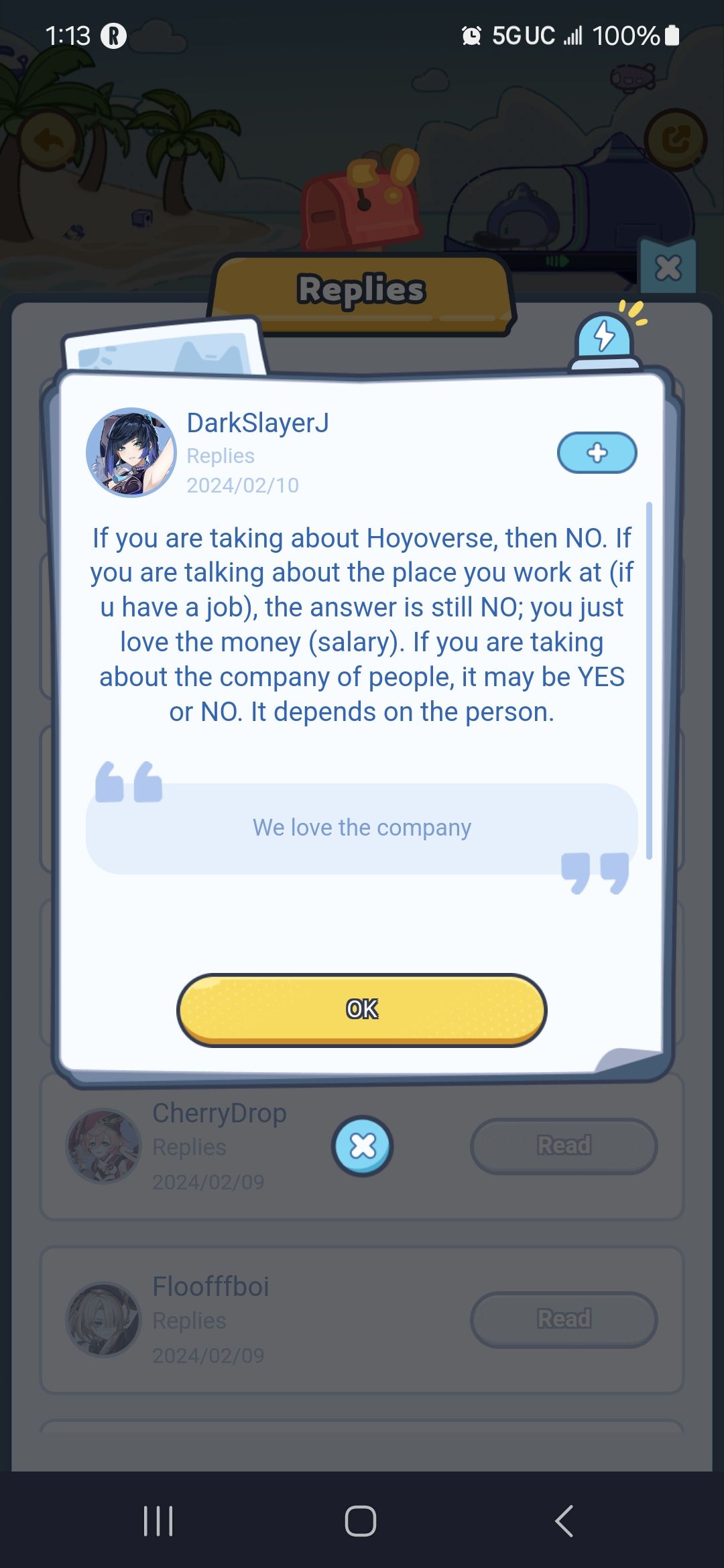 I was making a funny reference. | HoYoLAB