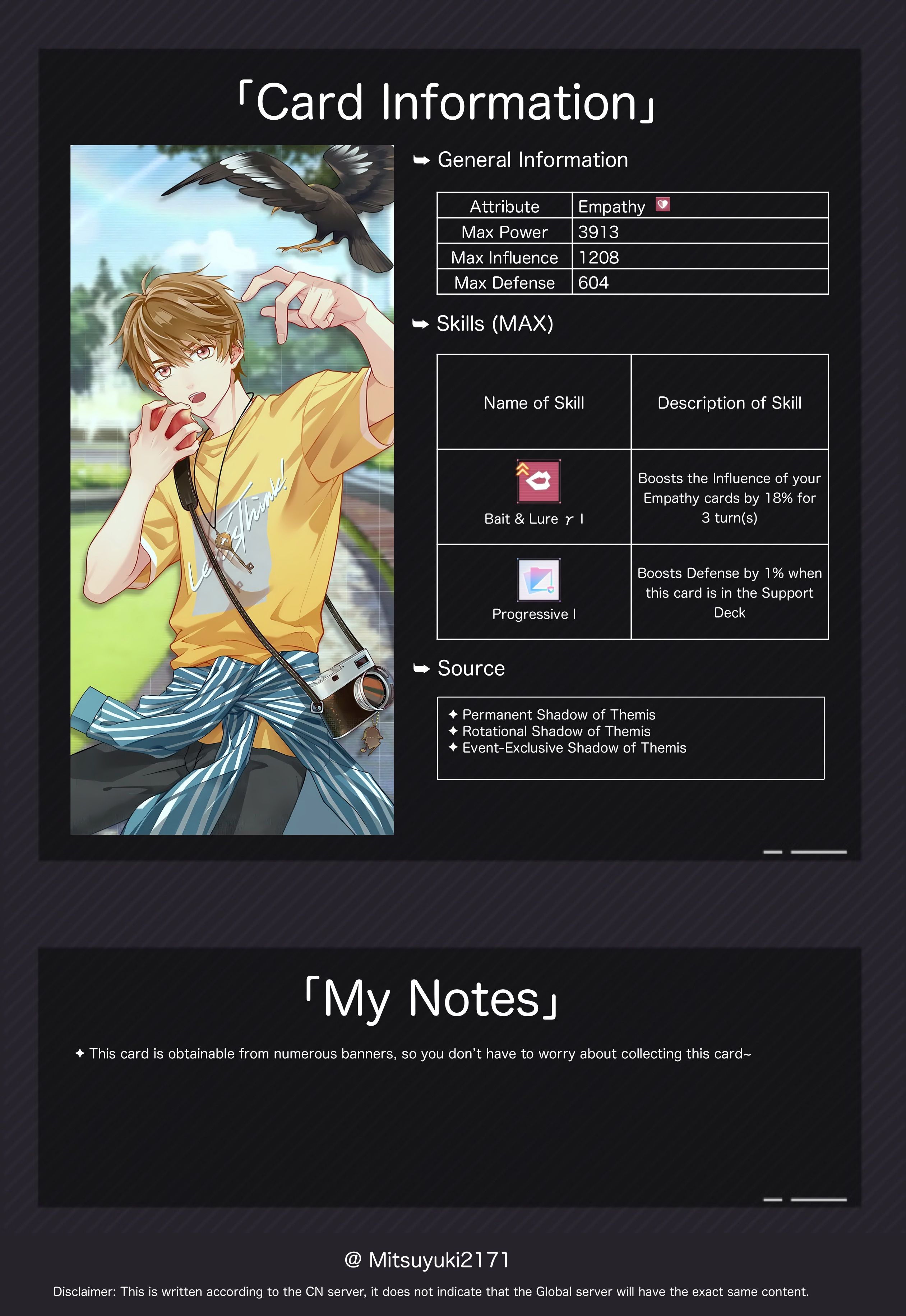 Luke 【R • Empathy • 搭档 || Partner】Card Information + HD Edit Tears of ...