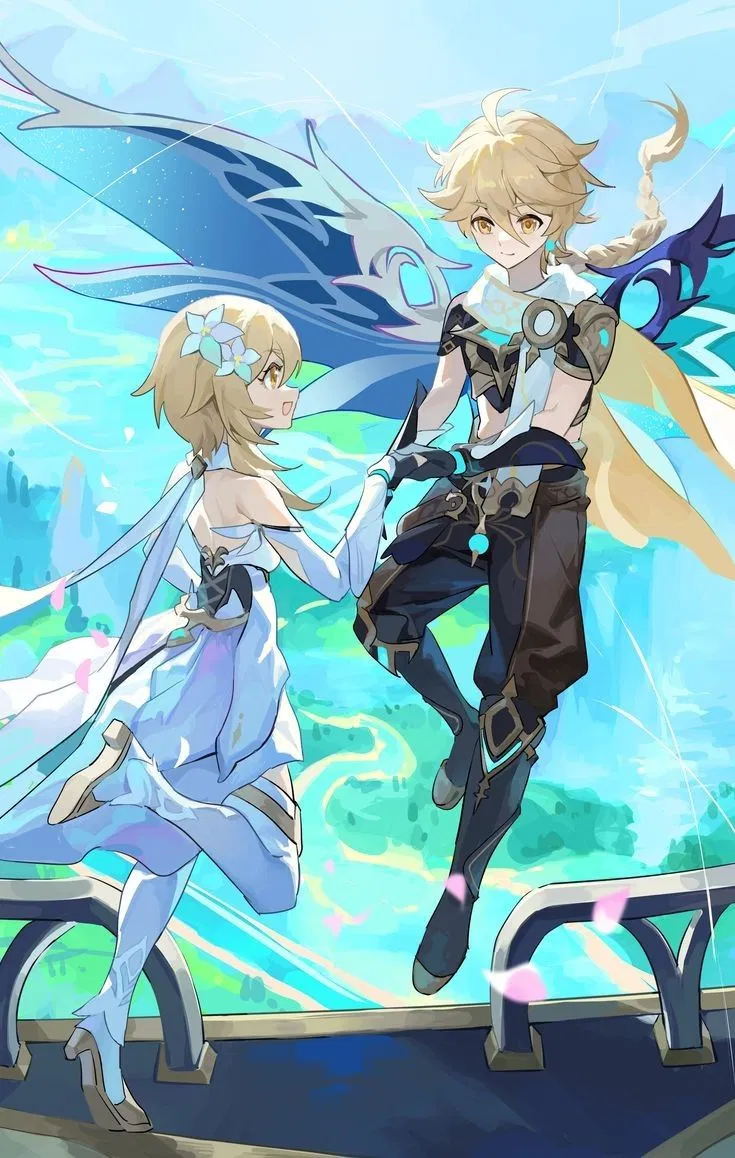 Lumine and Aether wallpapers 🌠 Genshin Impact | HoYoLAB