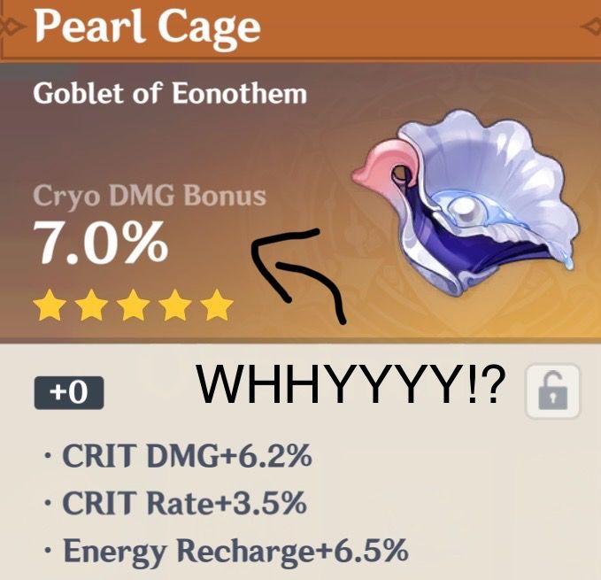 Why is it always the best substats with the WORST main stat… (read the ...