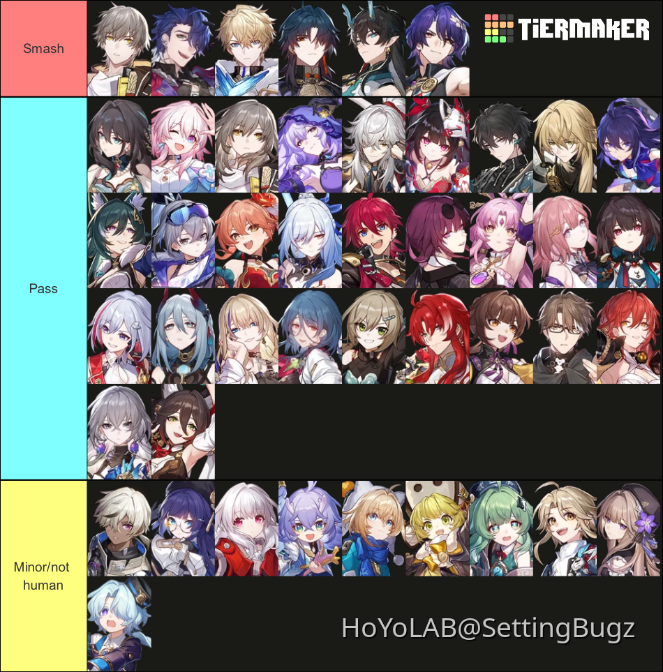 Smash or pass HSR list Honkai: Star Rail | HoYoLAB