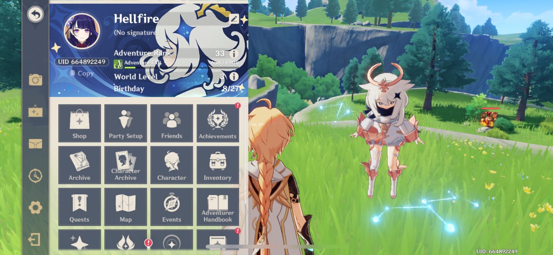 I will give you my main uid Genshin Impact | HoYoLAB